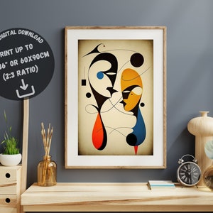 Miró Meets Picasso Printable Wall Art, Joan Miro Art Poster, Instant ...