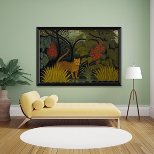 Henri Rousseau Art Print, Rousseau Inspired Printable Wall Art, Exotic ...