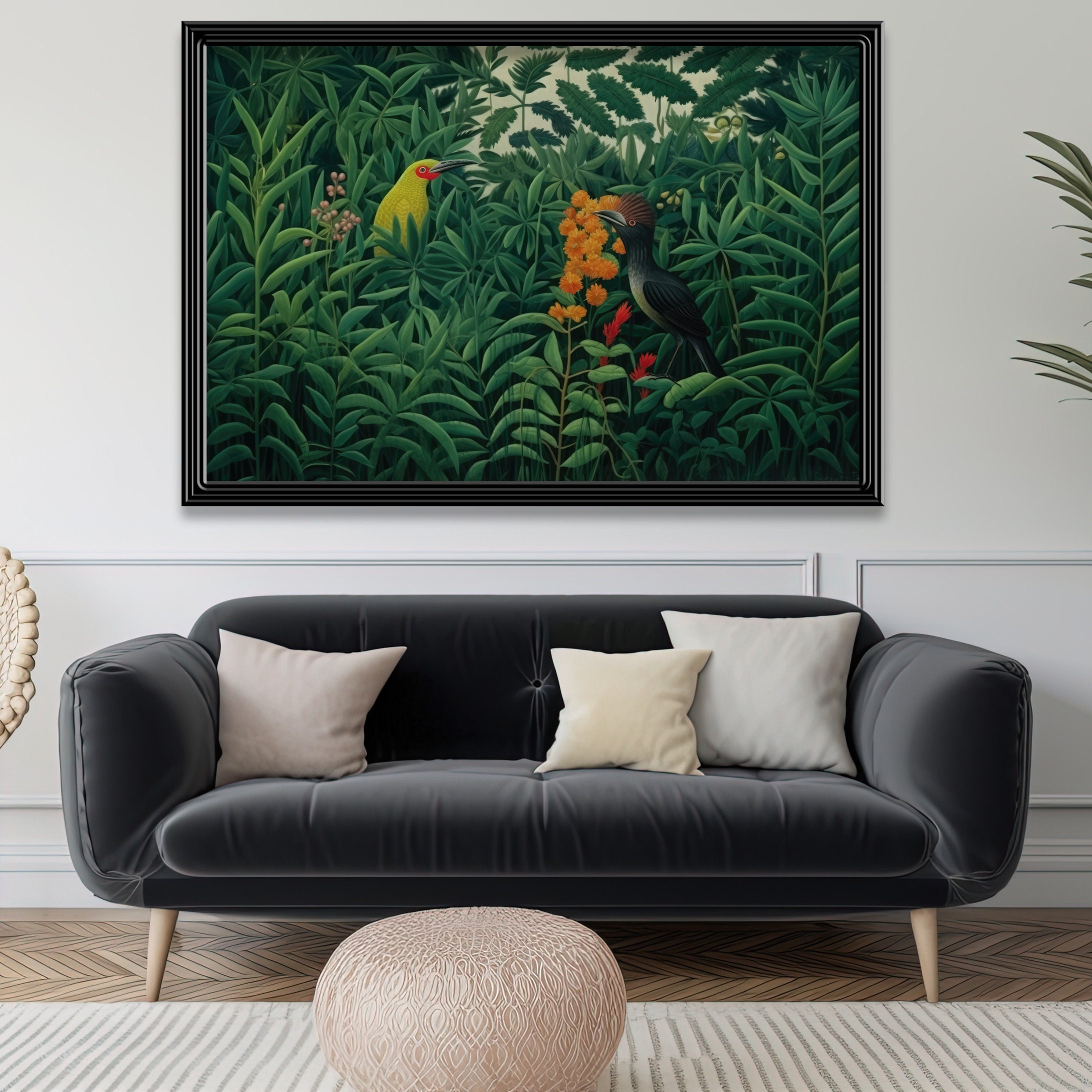 Exotic Bird Art Print, Henri Rousseau Art, Rousseau Inspired Printable ...