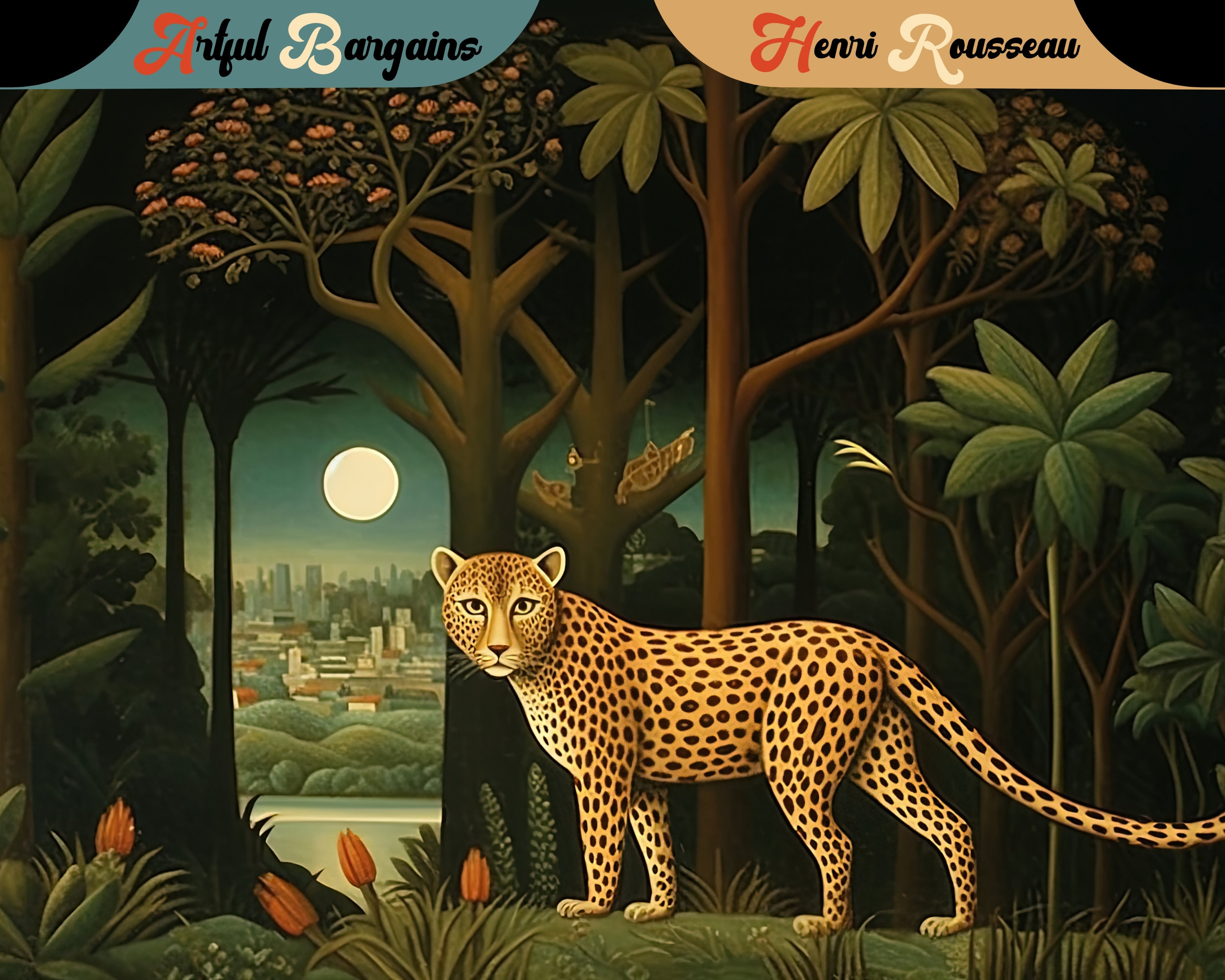 Henri Rousseau Art Print, Exotic Art, Rousseau Inspired Printable Wall Art, Instant Digital ...