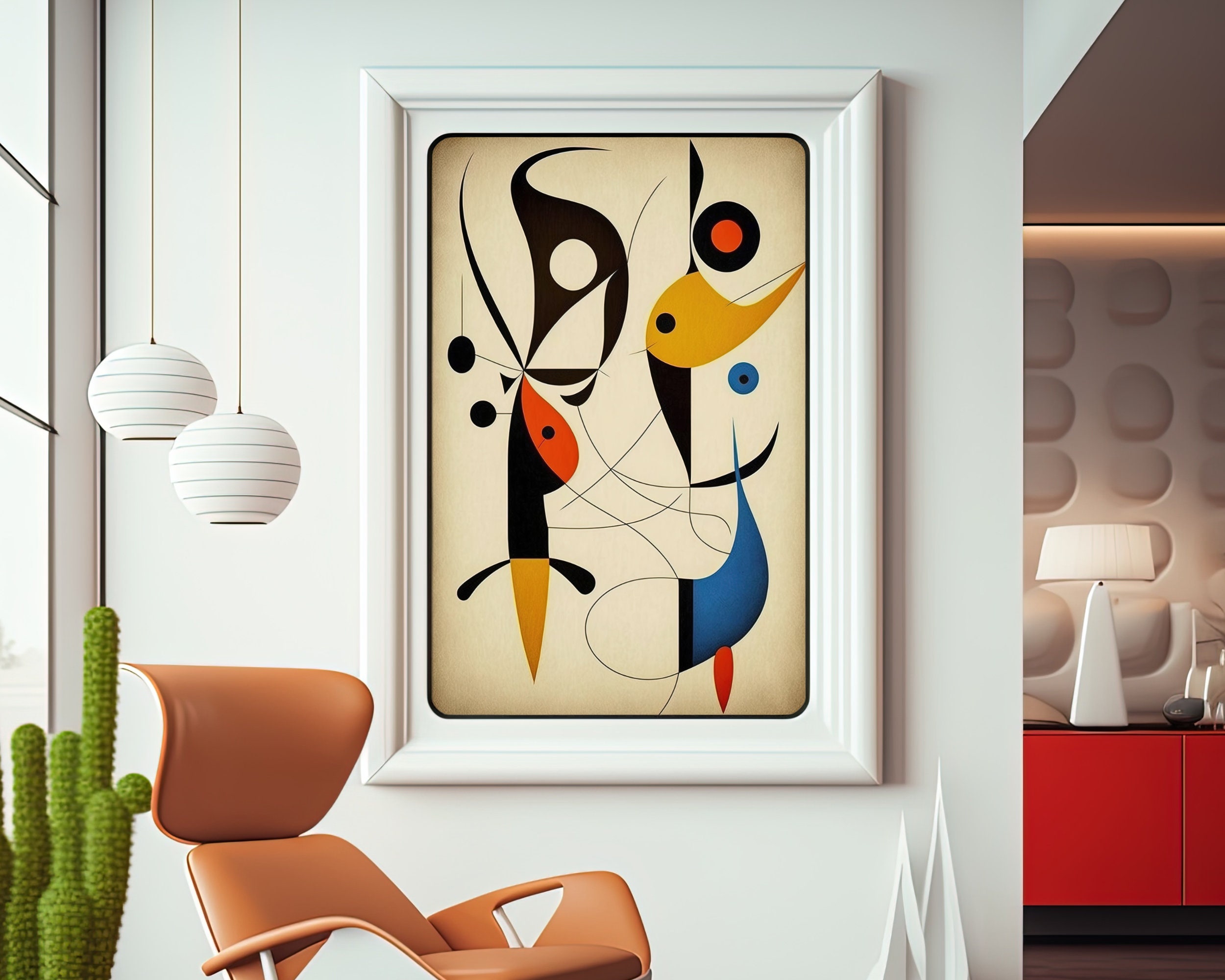 Picasso Meets Miro Printable Wall Art, Joan Miro Art Poster, Instant ...