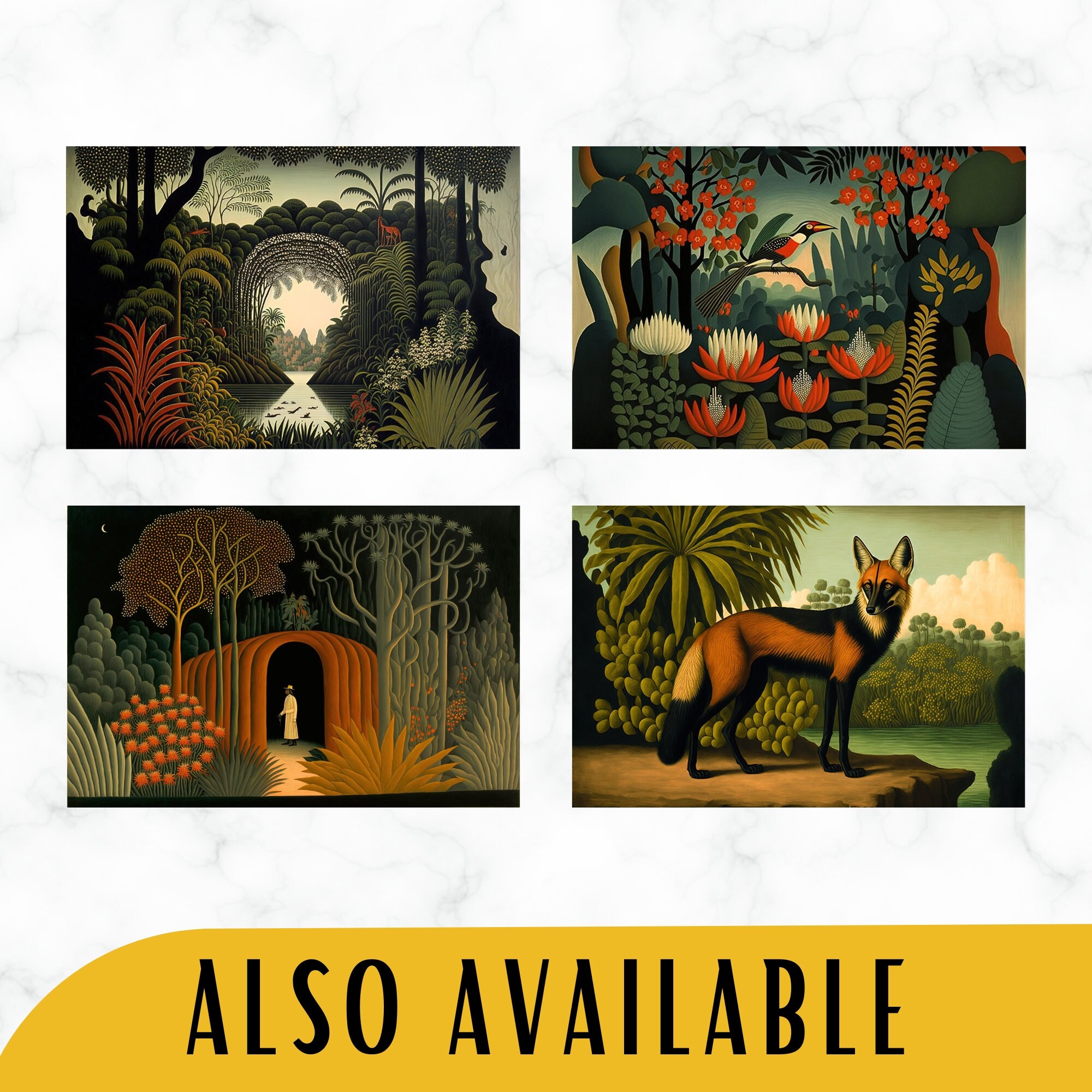 Henri Rousseau Art Print, Exotic Art, Rousseau Inspired Printable Wall ...