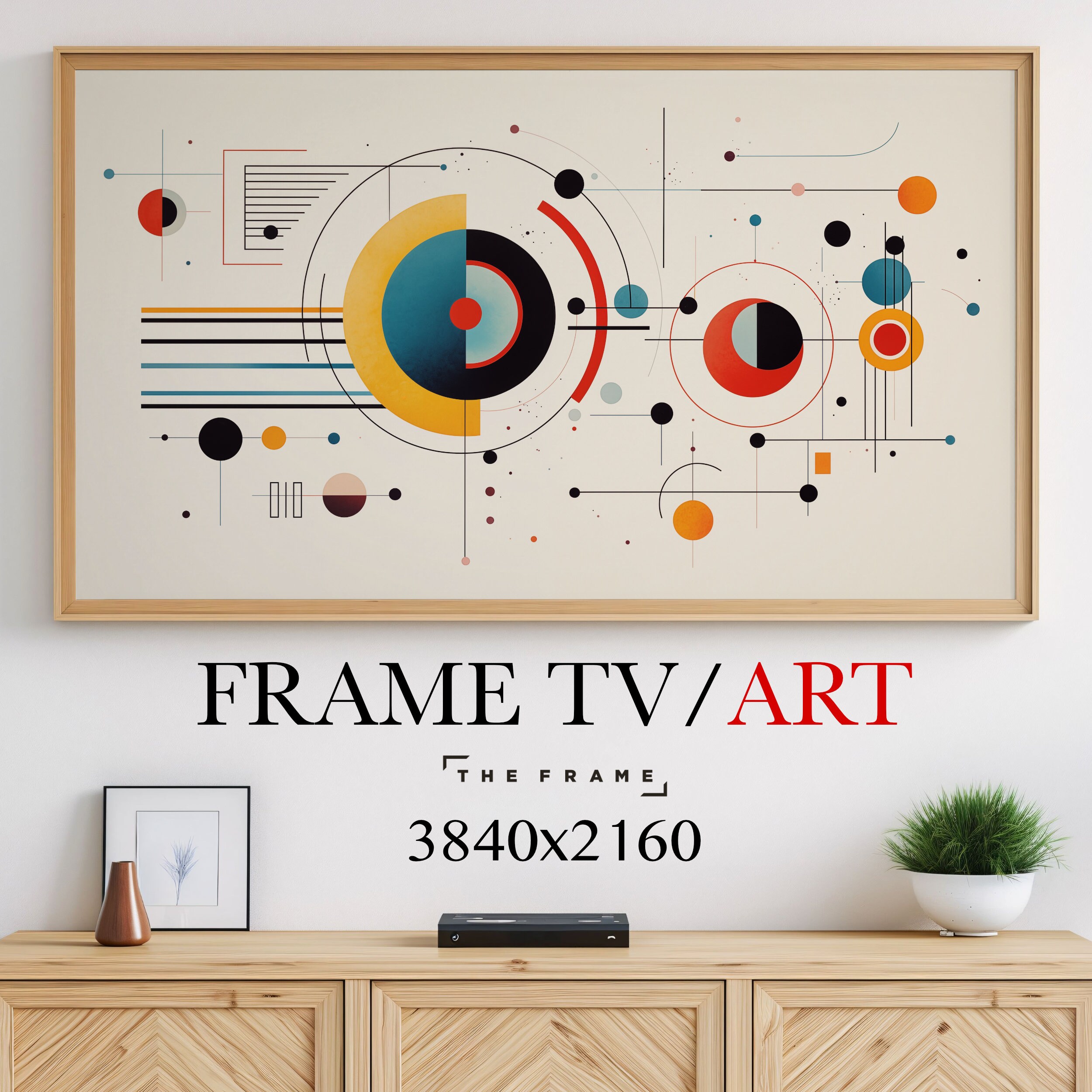 Frame TV Art, Abstract, Minimalist Wall Art, Samsung the Frame, Bauhaus ...
