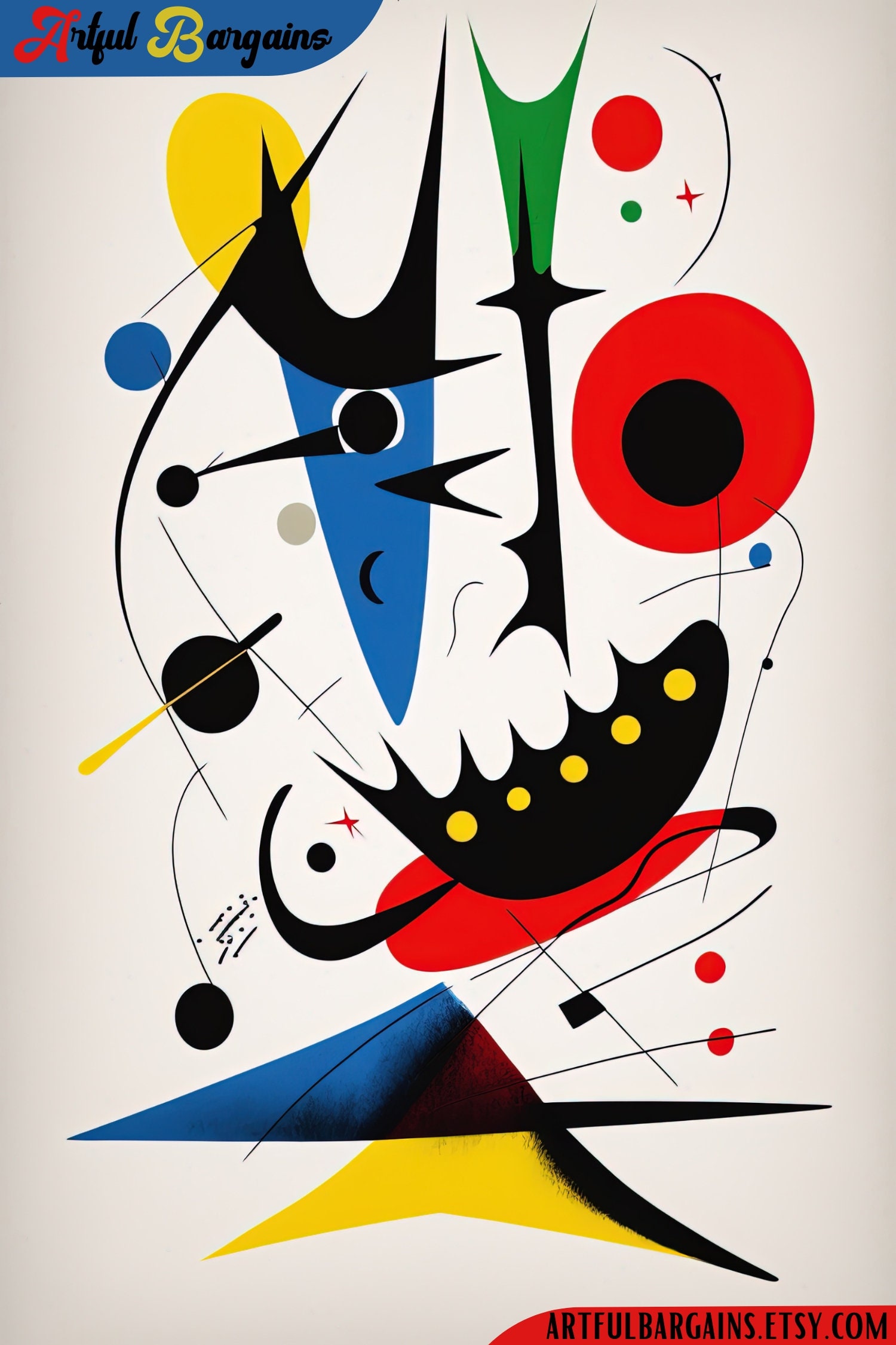 Joan Miro Art Print, Instant Digital Download, Miro Inspired Printable ...