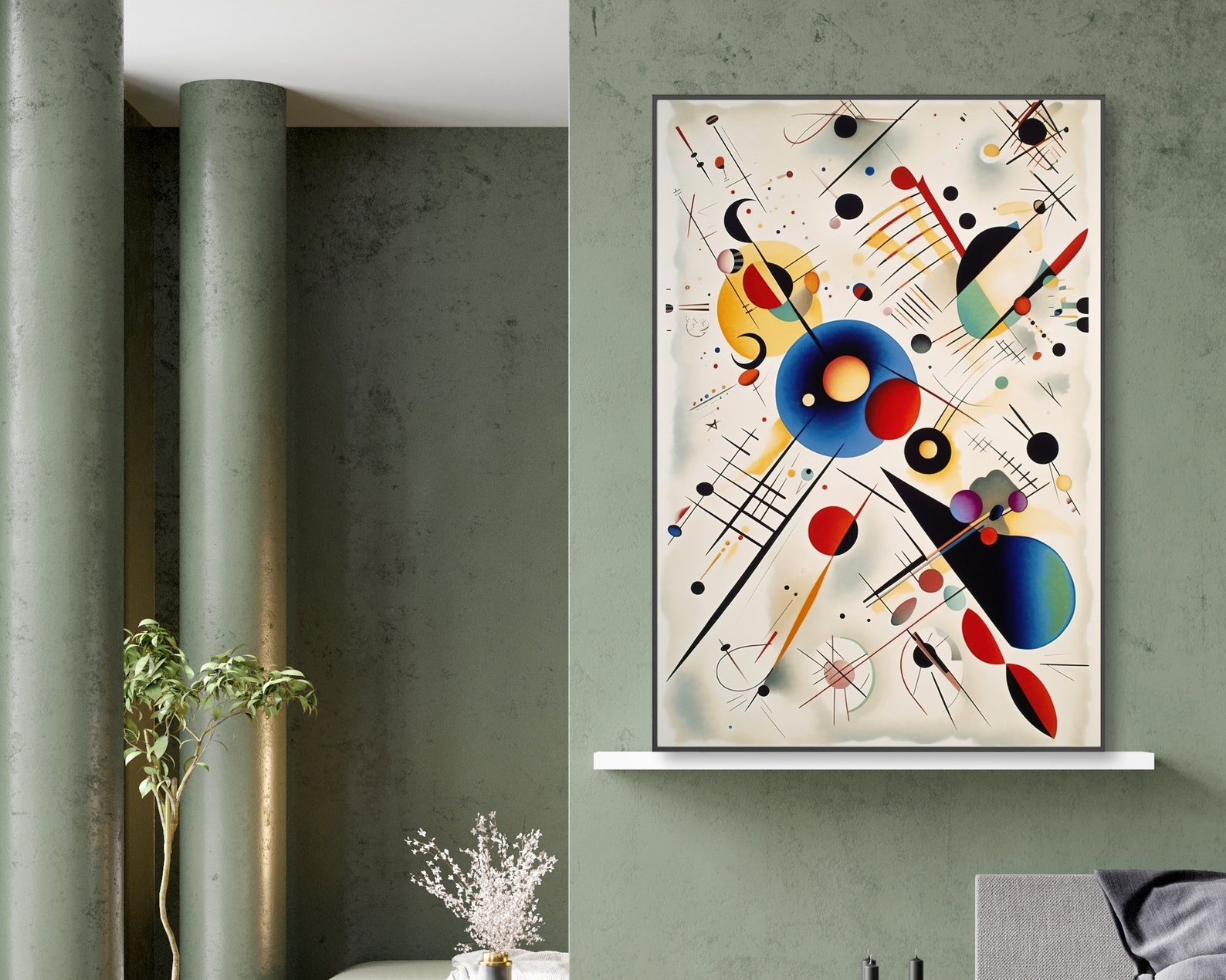 Kandinsky Art Print, Kandinsky Poster, Bauhaus, Kandinsky Inspired ...