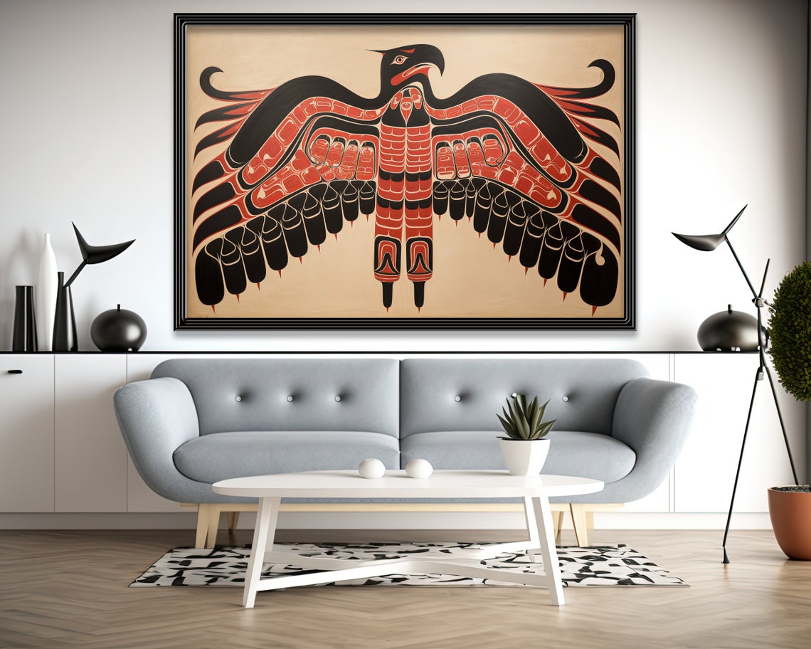 Haida Tribal Art Print, Pacific Northwest, Native American, Printable ...