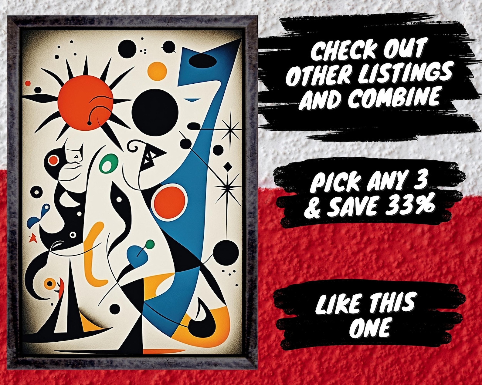 Joan Miro Art Print, Miro Poster, Miro Inspired Printable Wall Art ...