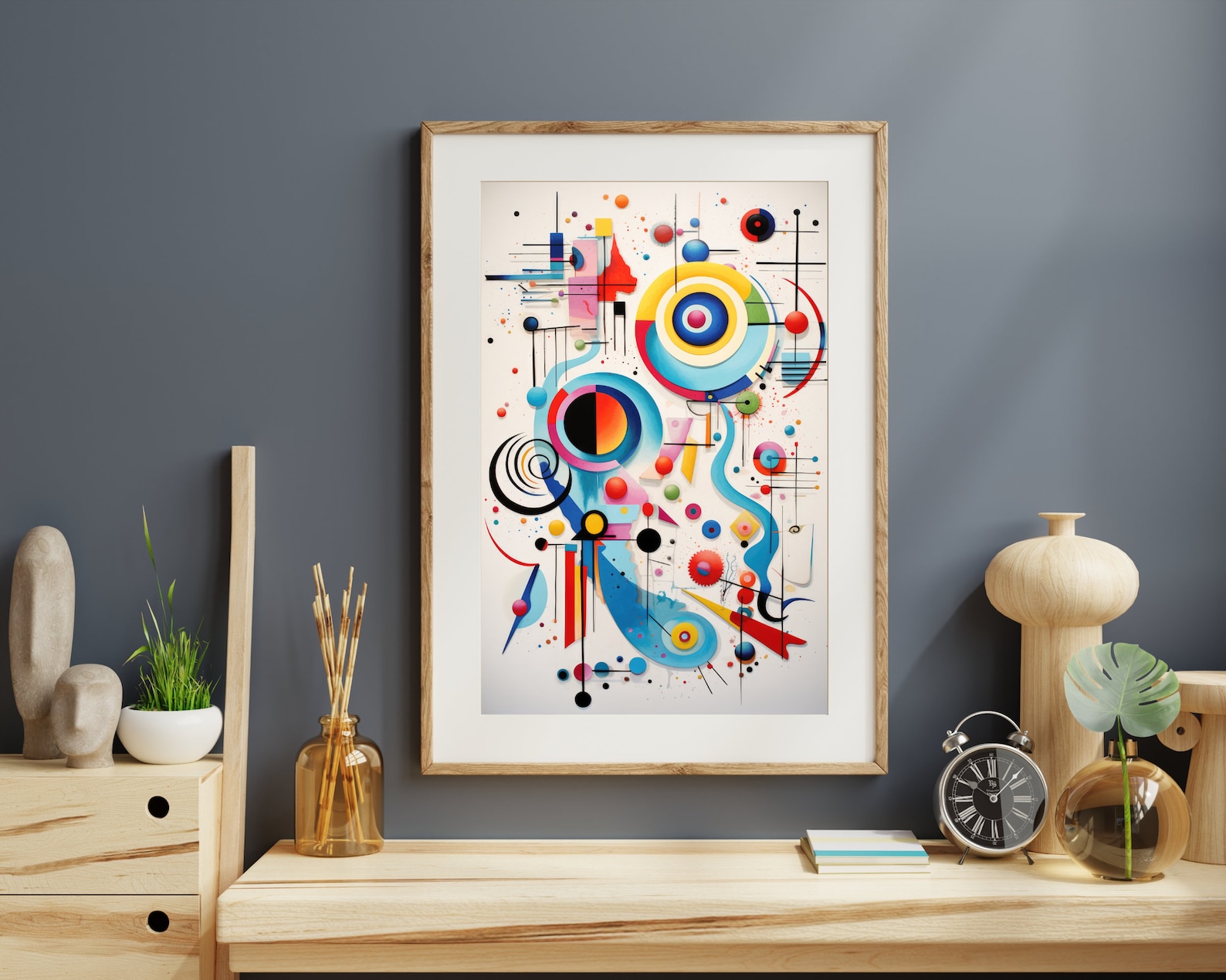 Kandinsky Art Print, Minimalist Poster, Colorful Kandinsky Inspired ...