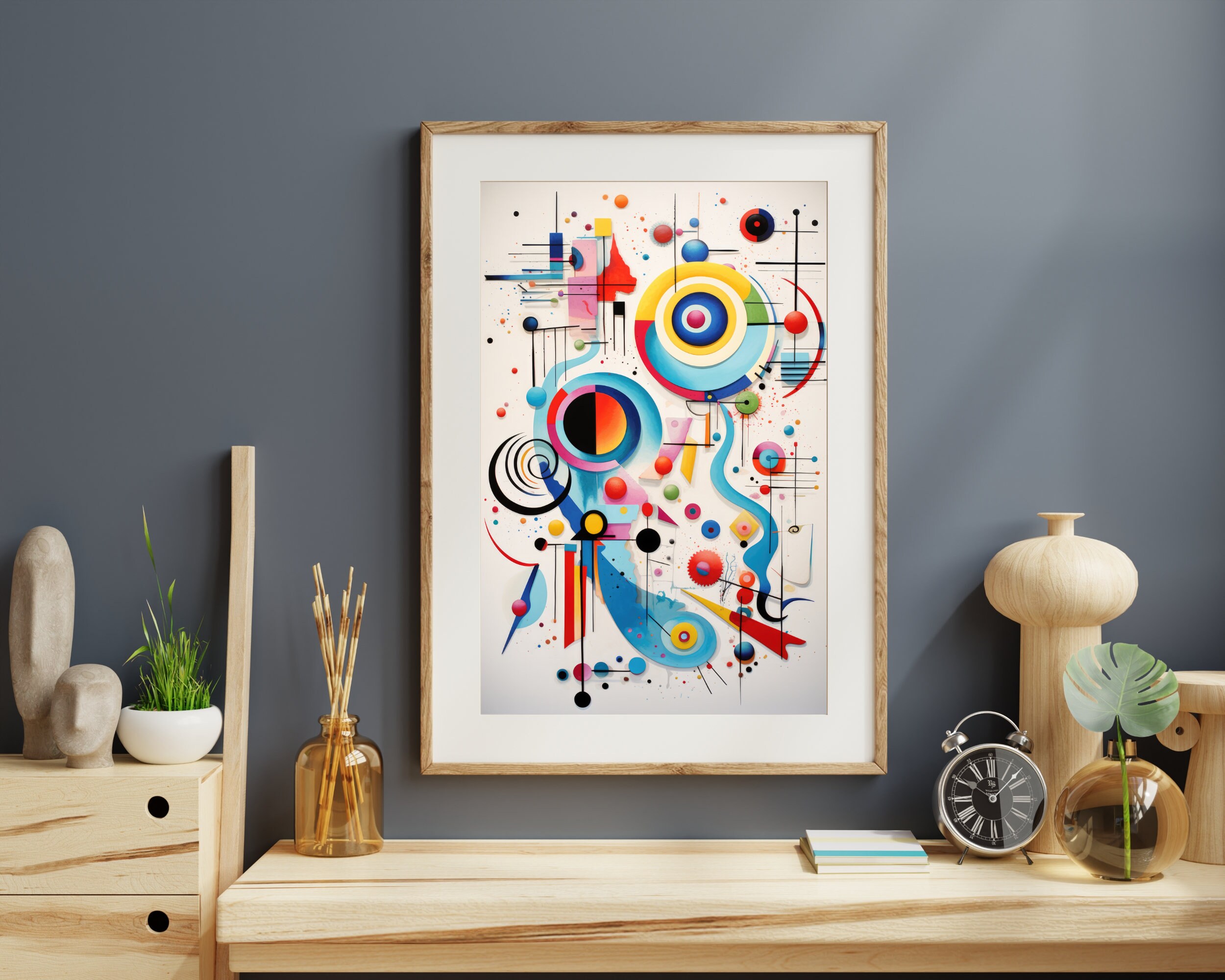 Kandinsky Art Print, Minimalist Poster, Colorful Kandinsky Inspired ...
