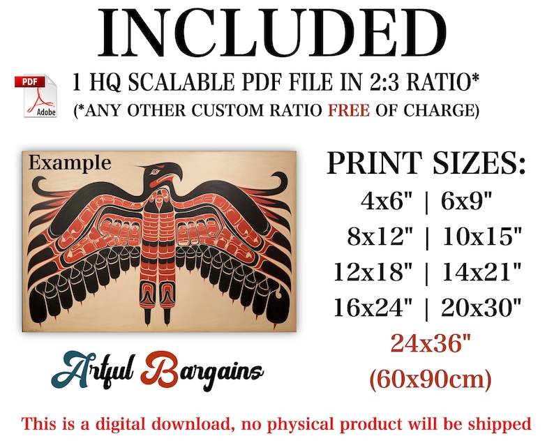 Haida Tribal Art Print, Pacific Northwest Coast Native American ...