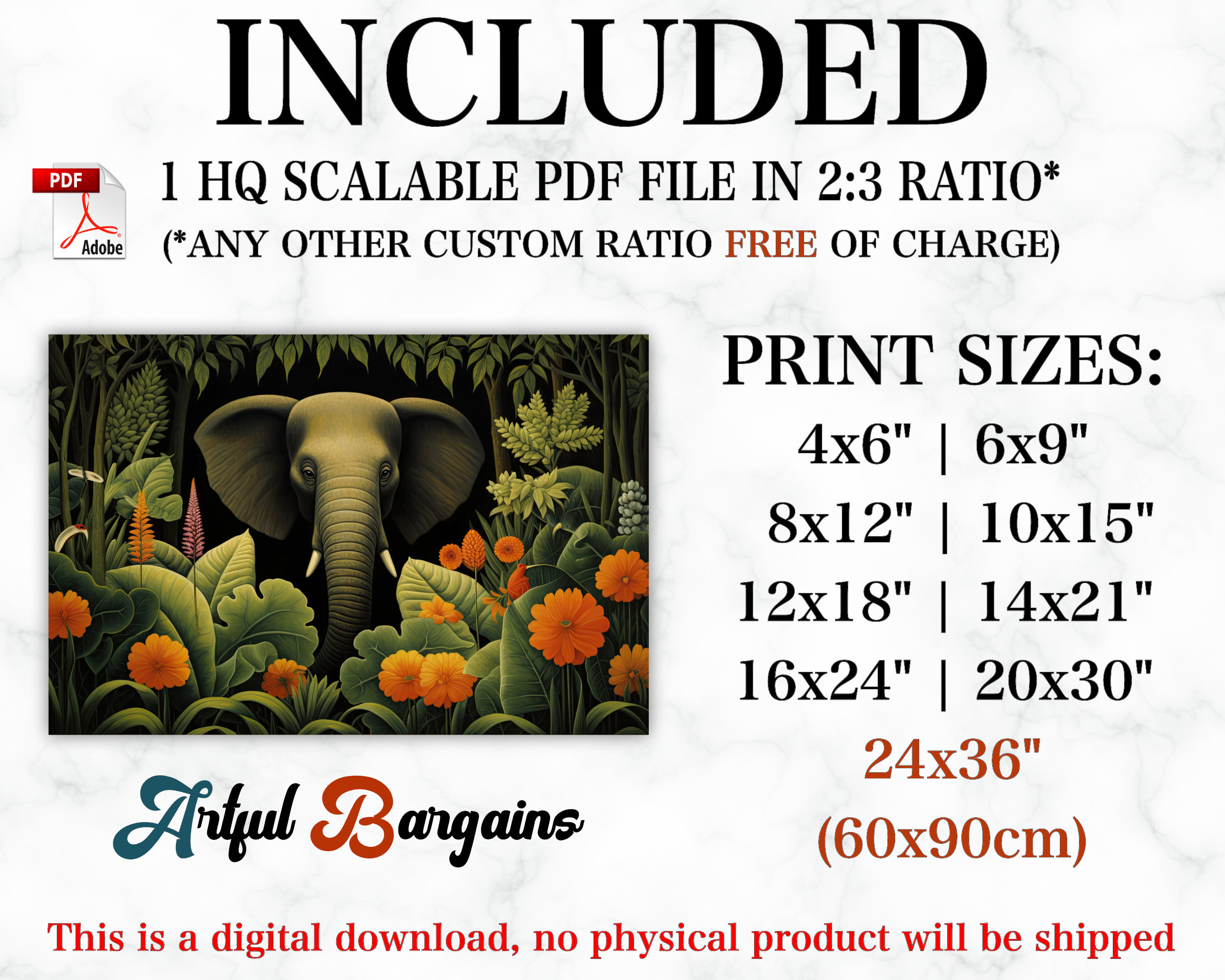 Henri Rousseau Art Print Elephant Art Print Exotic Jungle - Etsy