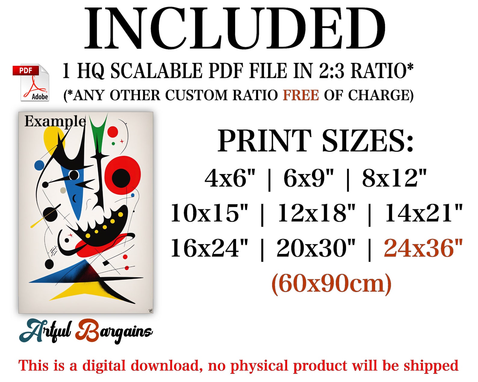 Joan Miro Art Print, Miro Poster, Miro Inspired Printable Wall Art ...