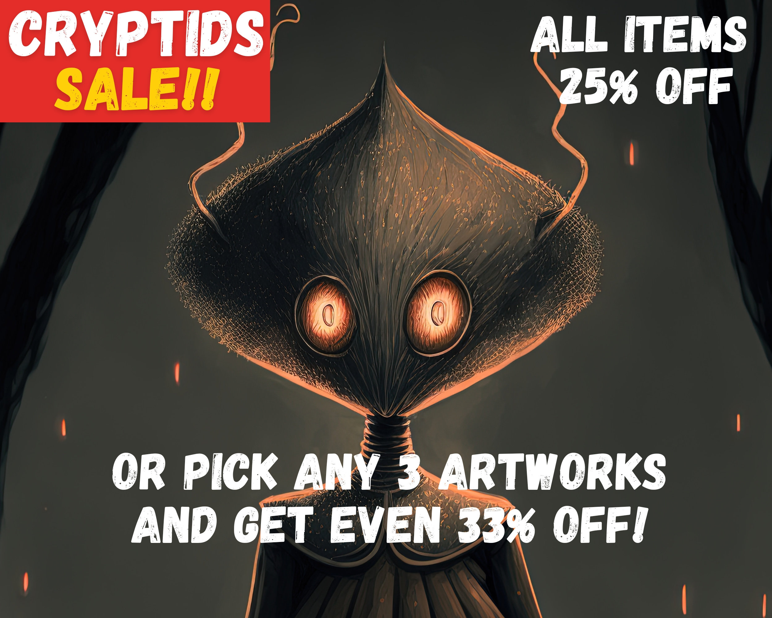 Flatwoods Monster, Printable Wall Art, Cryptid Poster, Digital Download ...
