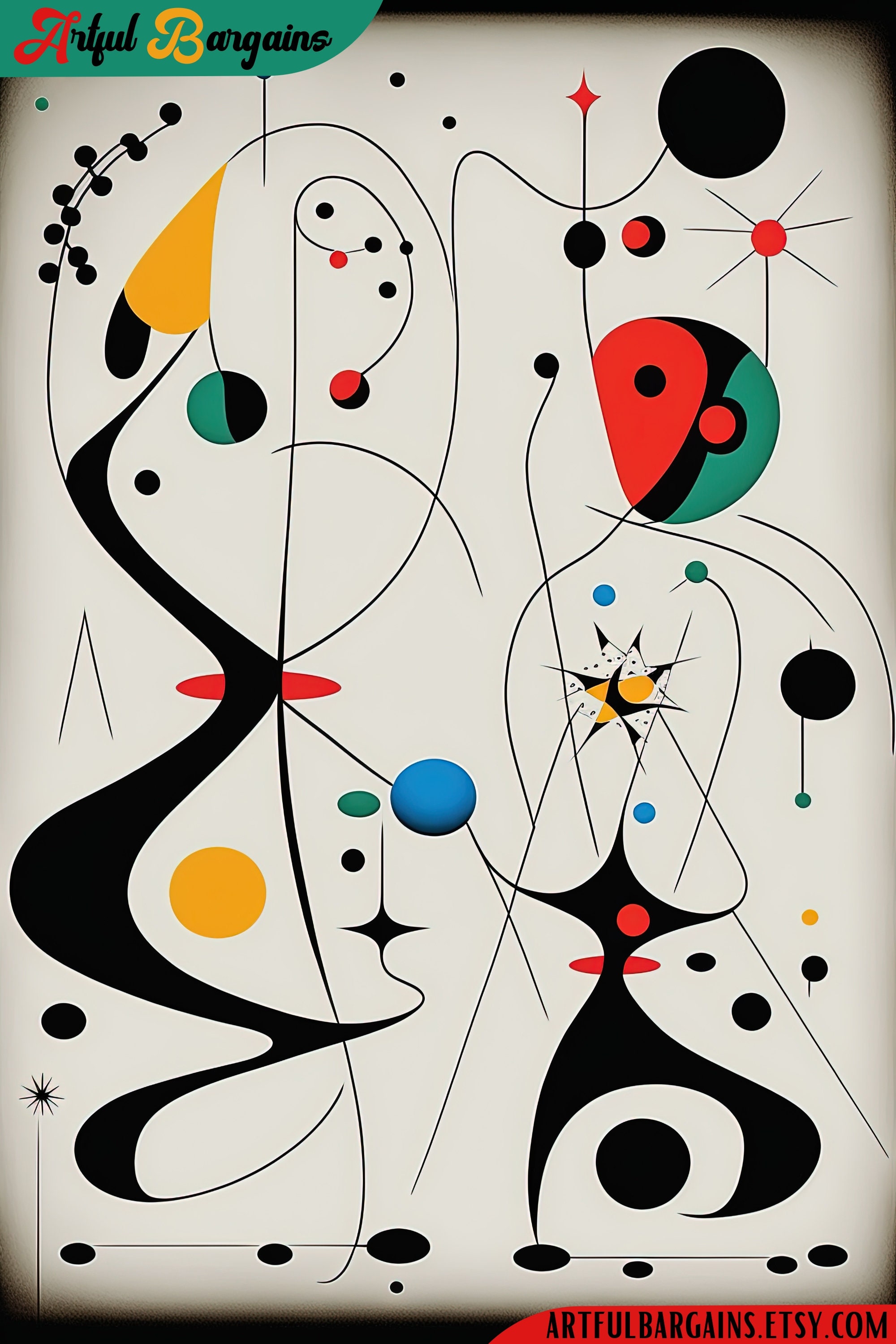 Miro Poster, Joan Miro Art Print, Miro Inspired Printable Wall Art ...