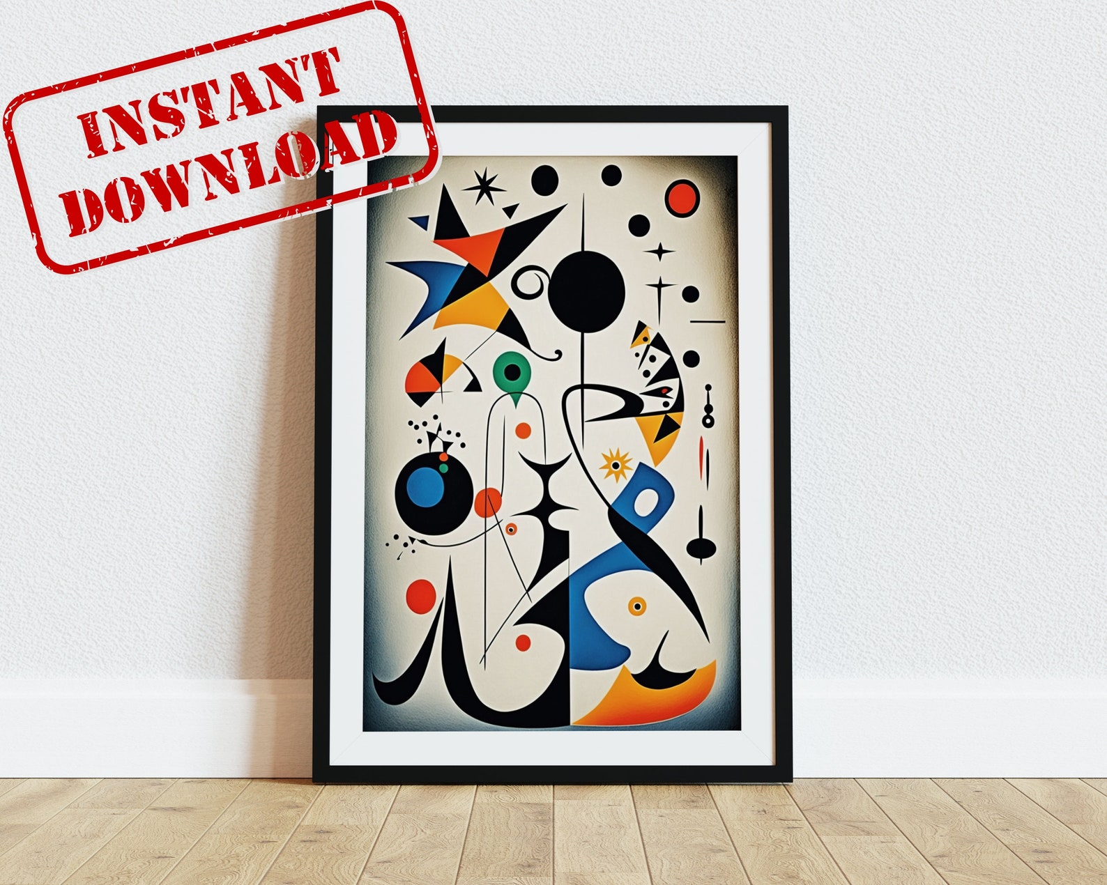 Miro Poster, Miro Inspired Printable Wall Art, Joan Miro Art Print ...