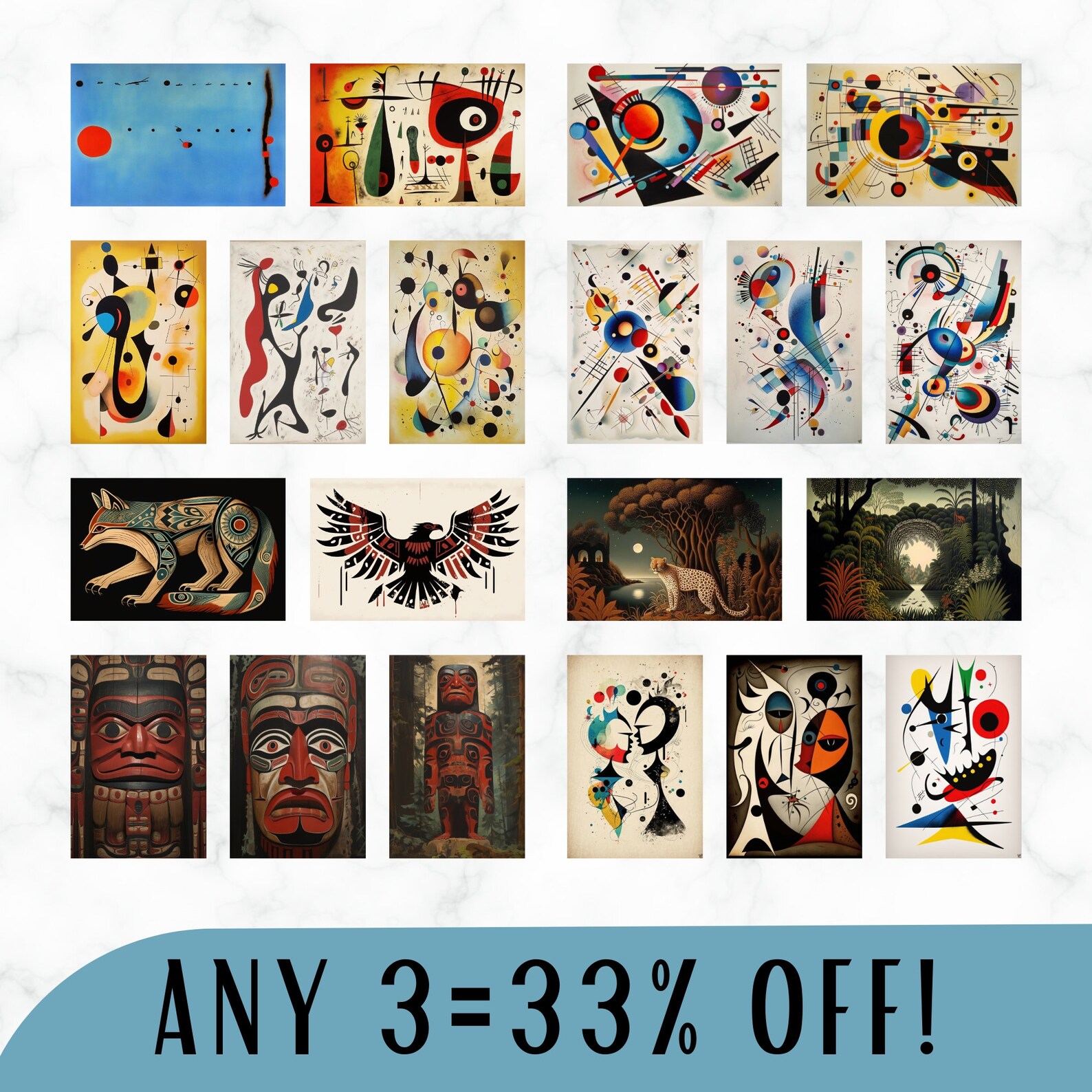 Kandinsky Art Print, Minimalist Poster, Colorful Kandinsky Inspired ...