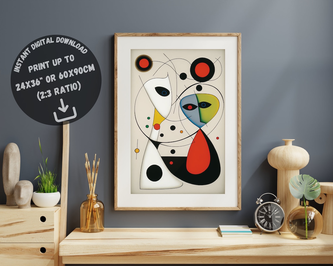 Joan Miro Art Print, Miro Poster, Miro Inspired Printable Wall Art ...