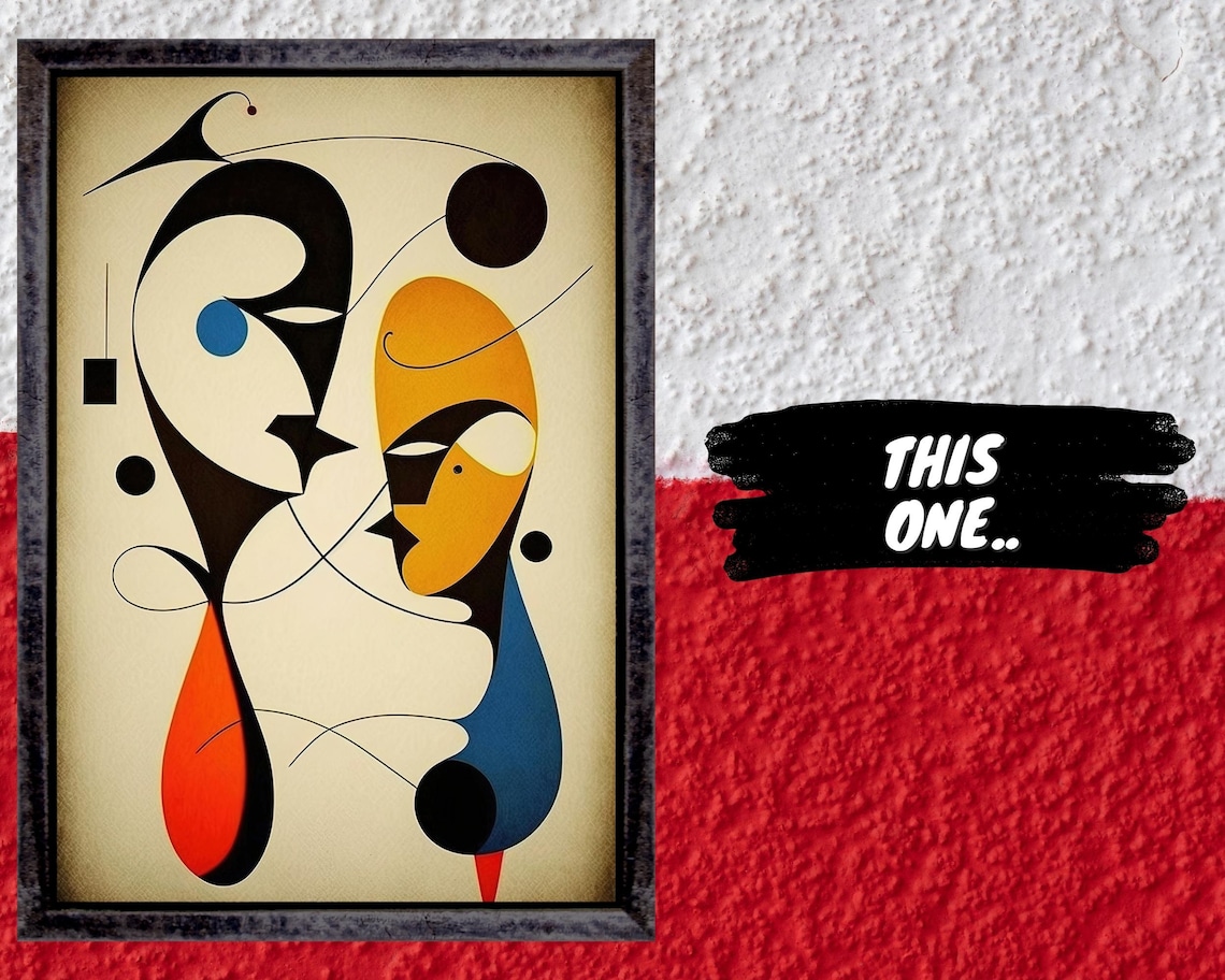 Miró Meets Picasso Printable Wall Art, Joan Miro Art Poster, Instant ...