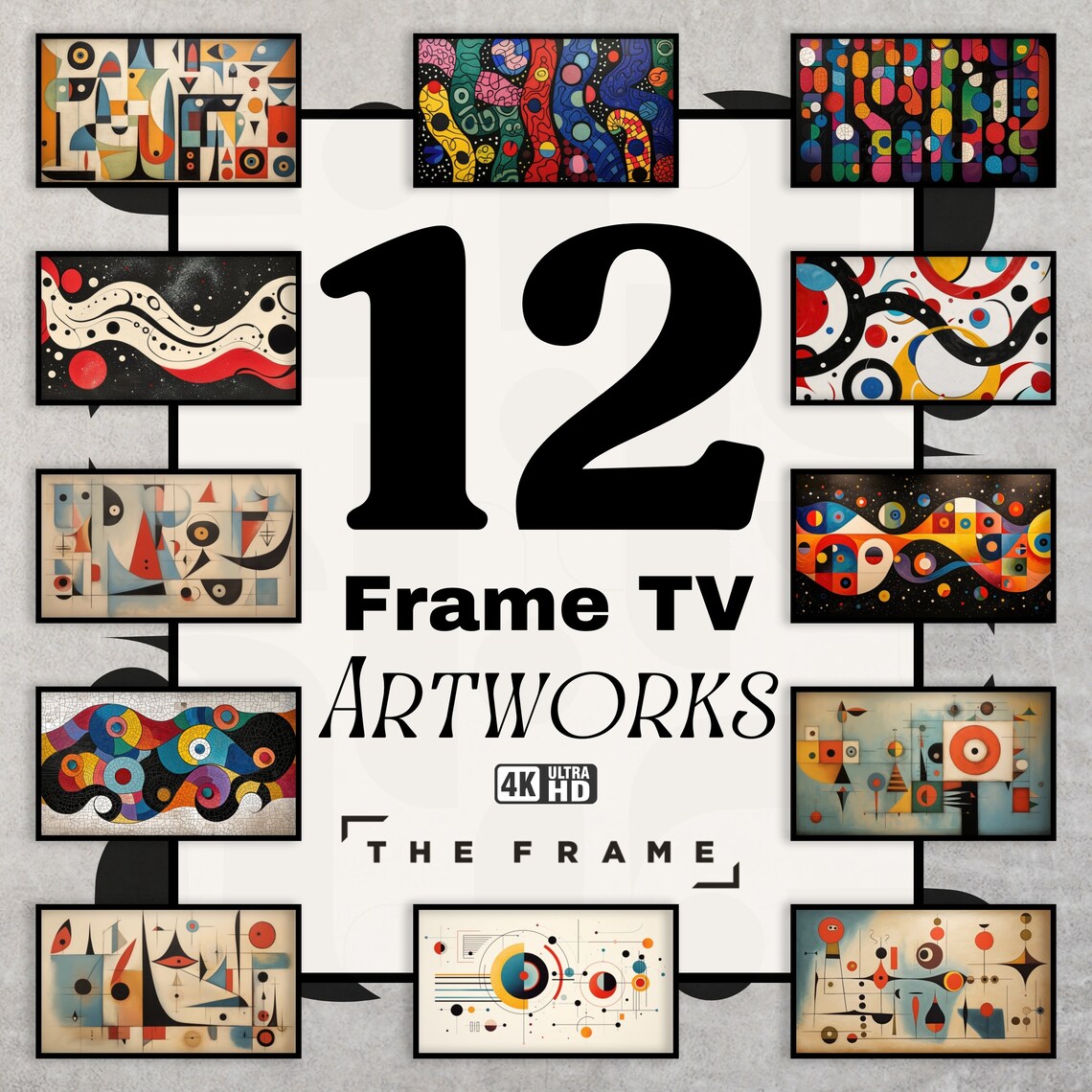 Samsung Frame TV Art, Abstract Art, Geometric Art, Picasso, Miro ...