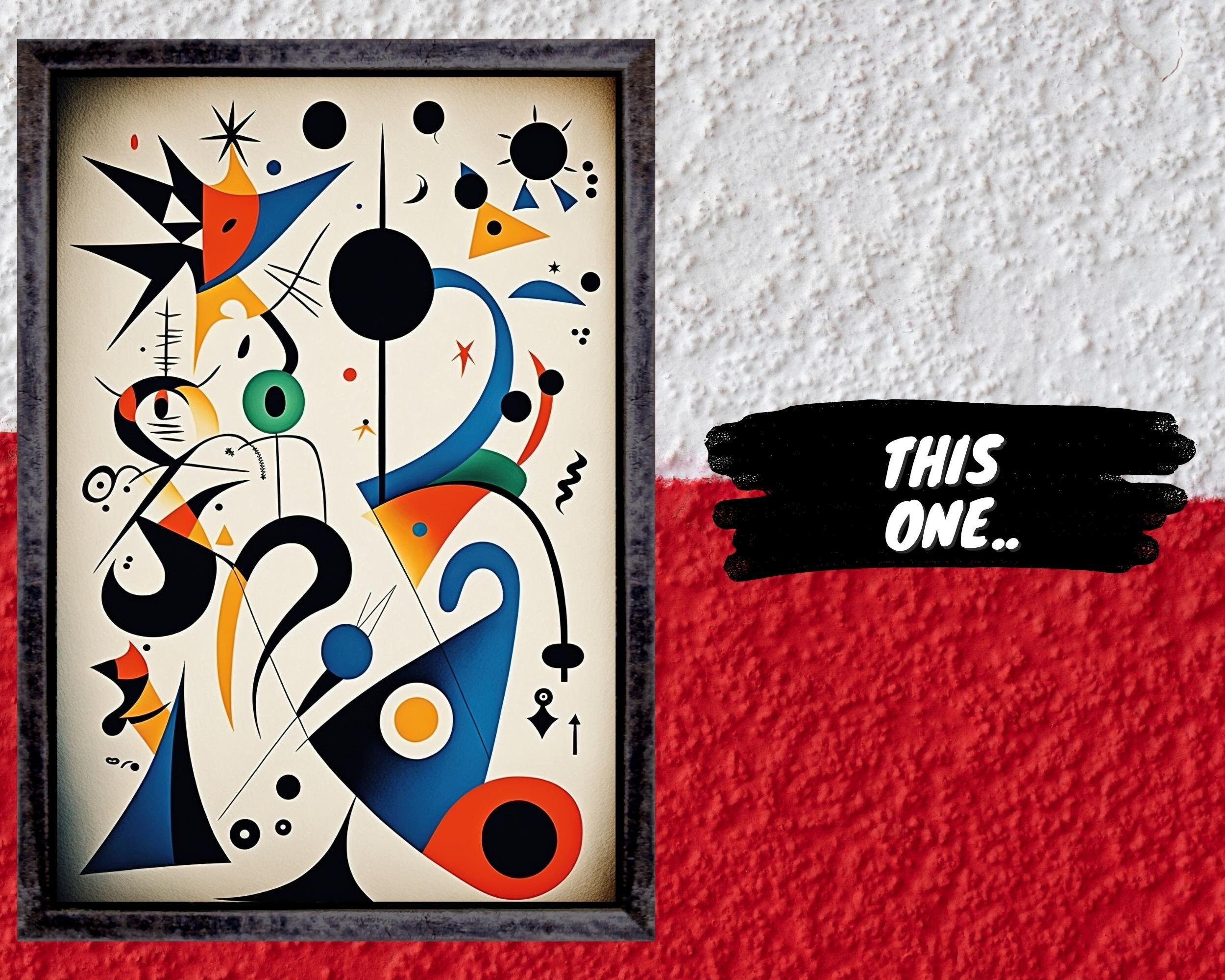 Picasso Inspired Printable Wall Art, Joan Miro Art Poster, Instant ...