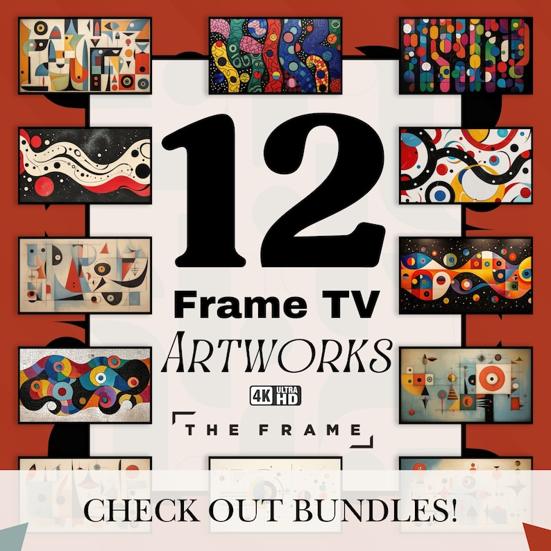 Cadre pour la télévision, cubisme abstrait, Samsung The Frame, oeuvre d ...