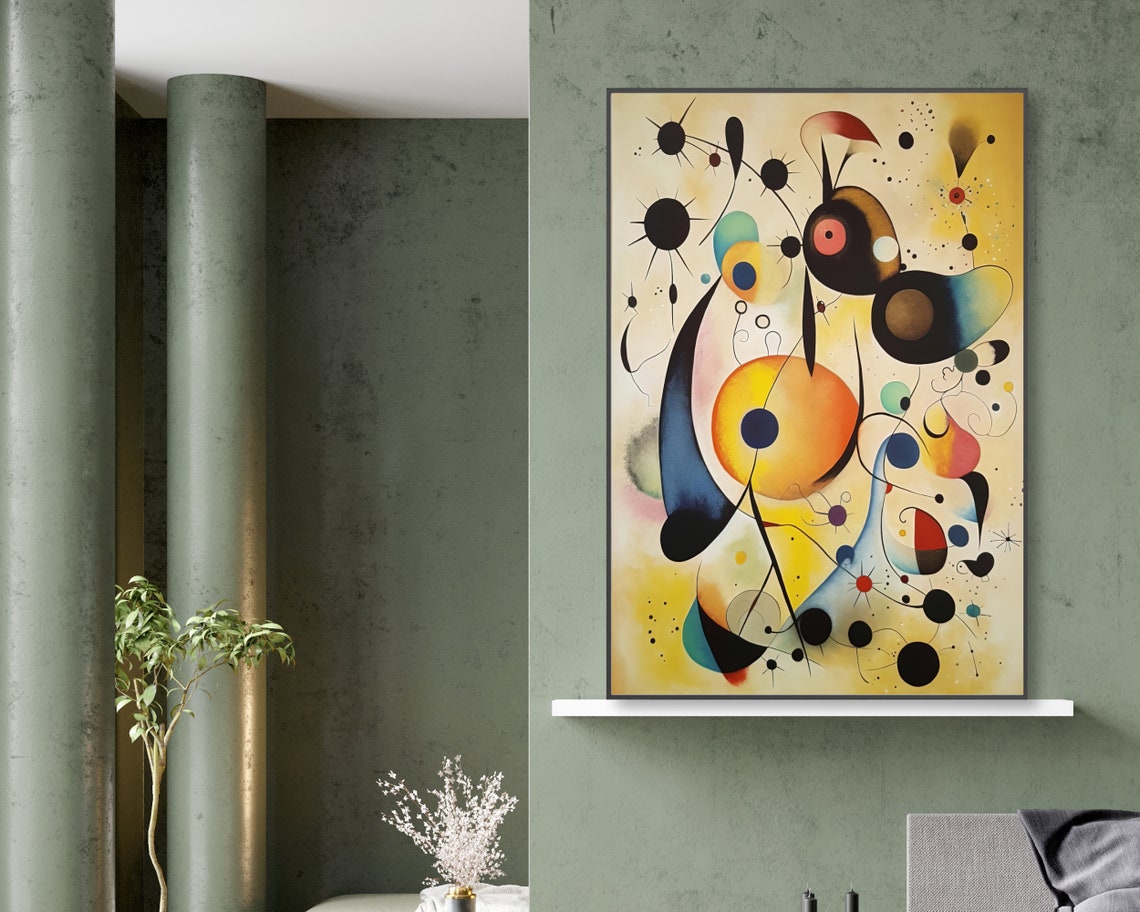 Joan Miro Art Print, Abstract Surrealism, Miro Poster, Miro Inspired ...