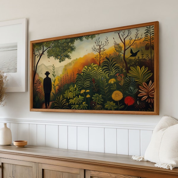 Wallpaper Henri Rousseau - Etsy