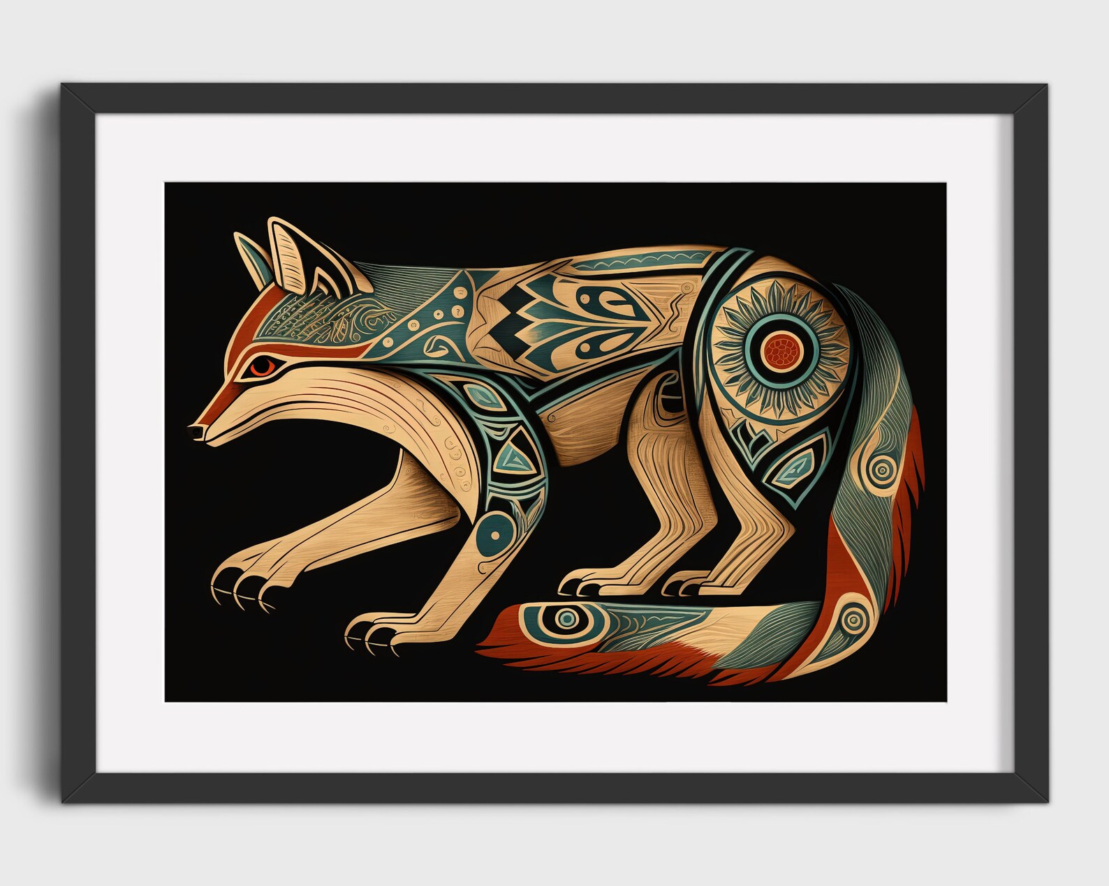 Haida Tribal Art Print, Pacific Northwest Coast Native American ...