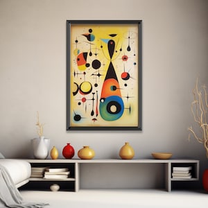 Miro Poster, Joan Miro Art Print, Abstract Surrealism, Miro Inspired ...