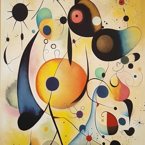 Joan Miro Art Print, Abstract Surrealism, Miro Poster, Miro Inspired ...
