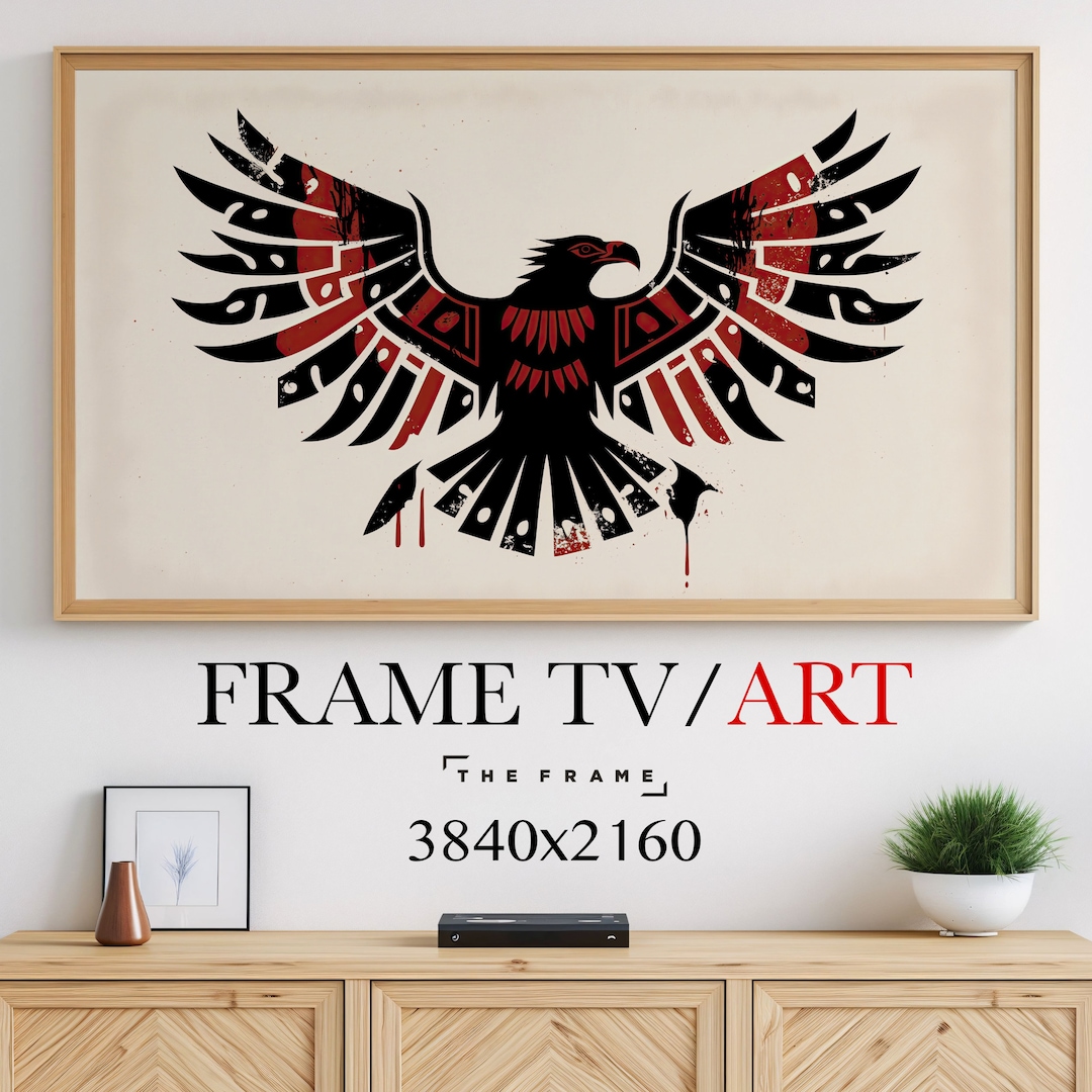 Frame TV Art, Samsung The Frame, Adler, Haida Stammeskunst, Thunderbird ...