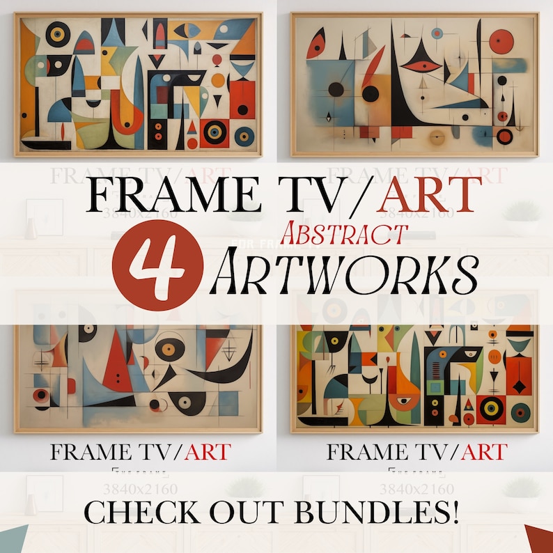 Frame TV Art, Abstract Cubism, Samsung the Frame, Digital TV Art ...