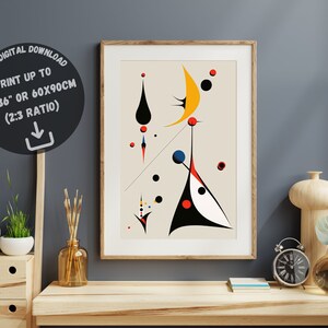 Joan Miro Art Print, Miro Inspired Printable Wall Art, Instant Digital ...