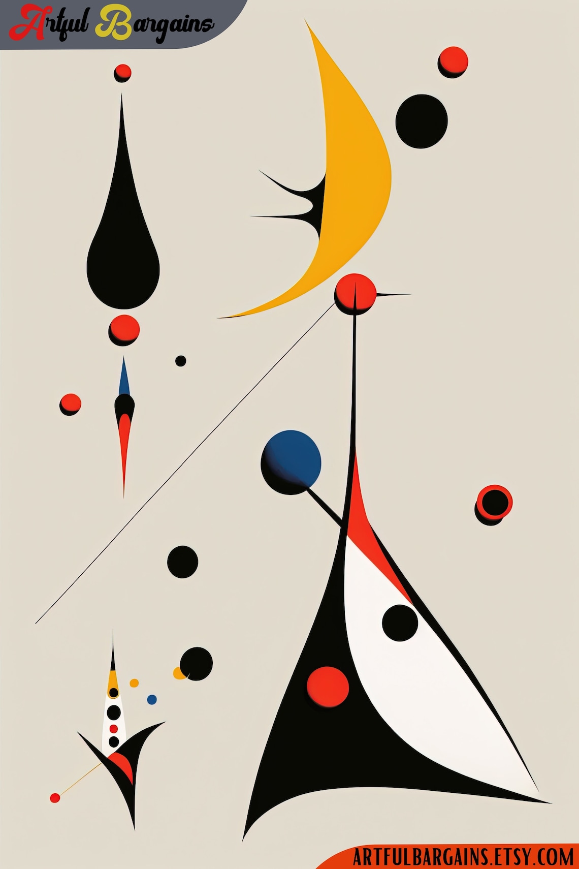 Joan Miro Art Print, Miro Inspired Printable Wall Art, Instant Digital ...