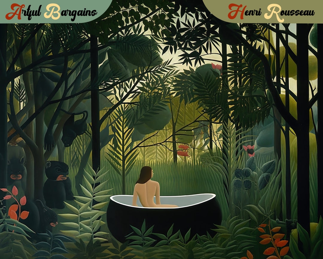 Henri Rousseau Art Print, Rousseau Inspired Printable Wall Art, Exotic ...