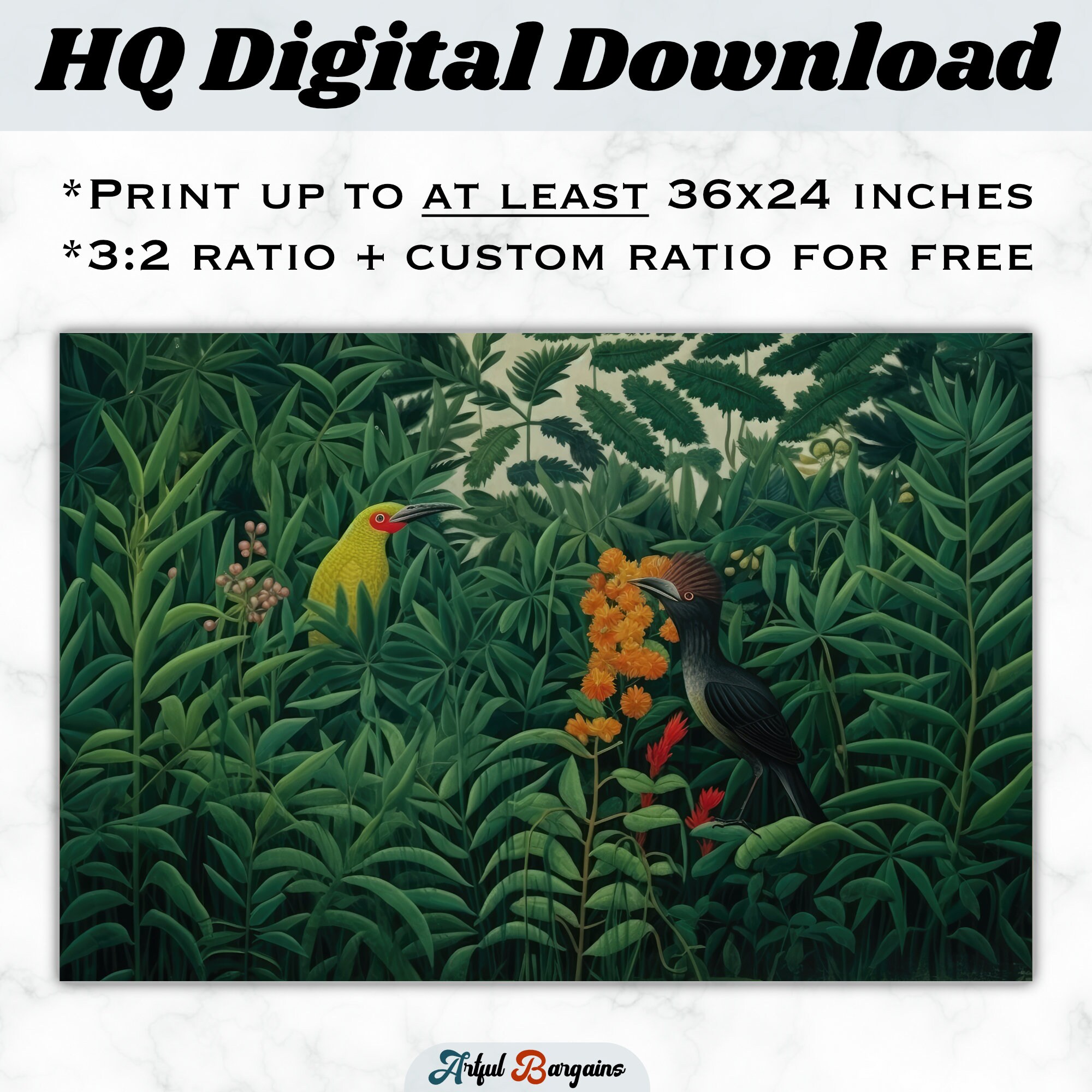 Exotic Bird Art Print Henri Rousseau Art Rousseau Inspired - Etsy