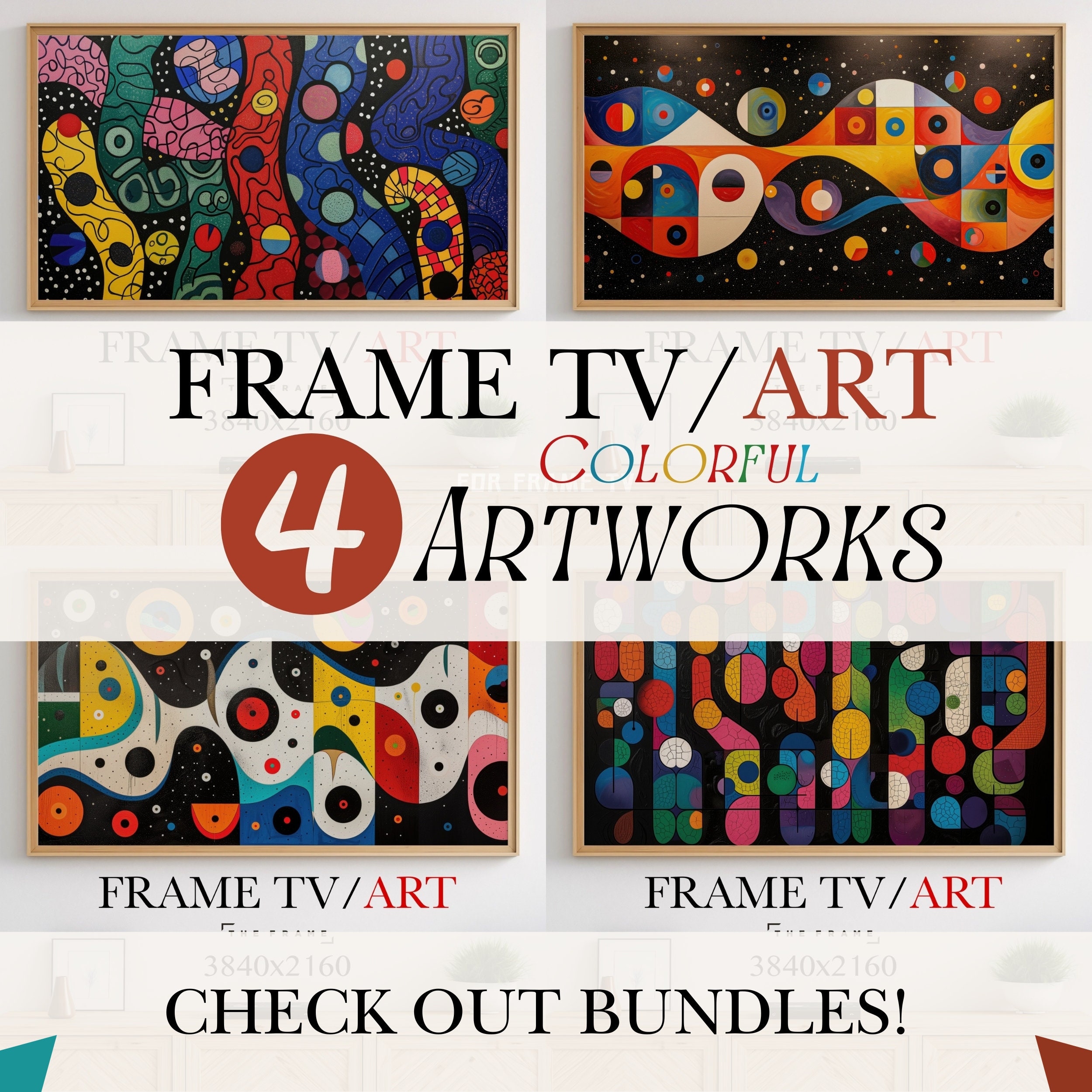 Frame TV Art, Abstract Cubism, Samsung the Frame, Digital TV Art ...