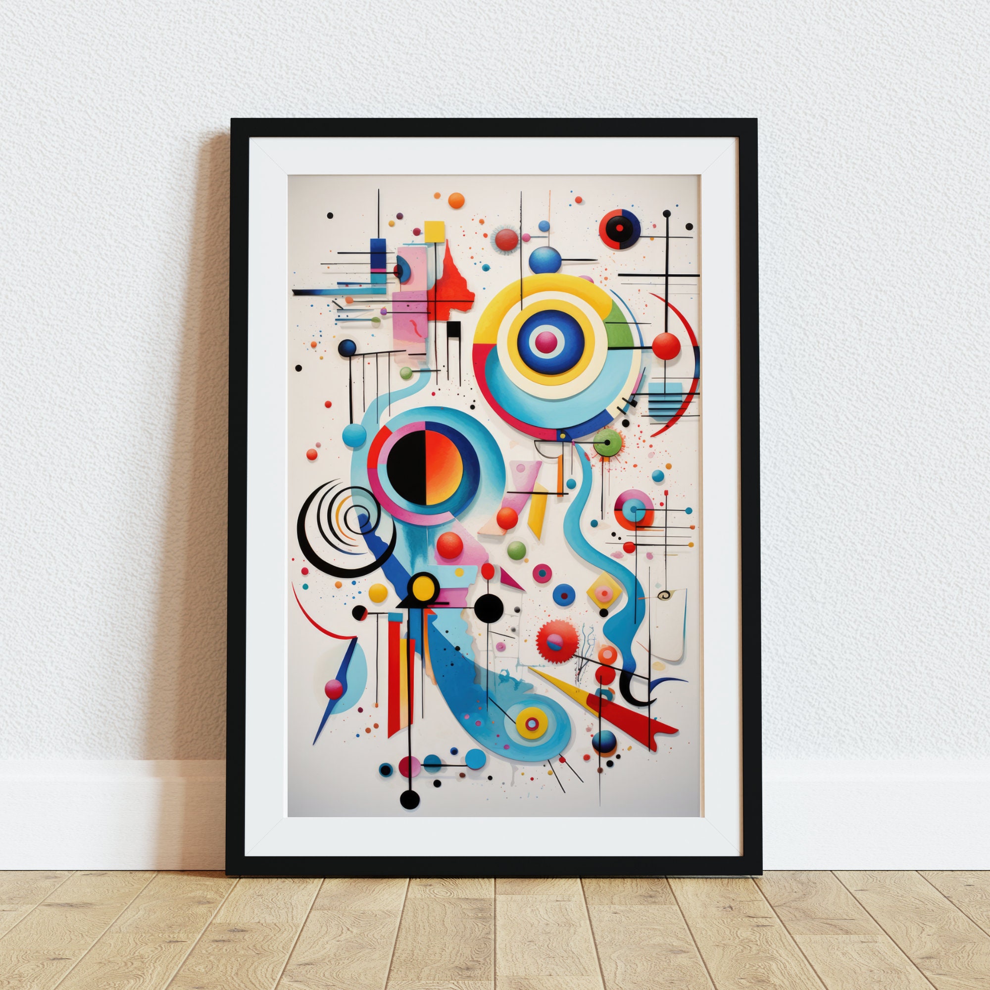 Kandinsky Art Print, Minimalist Poster, Colorful Kandinsky Inspired ...