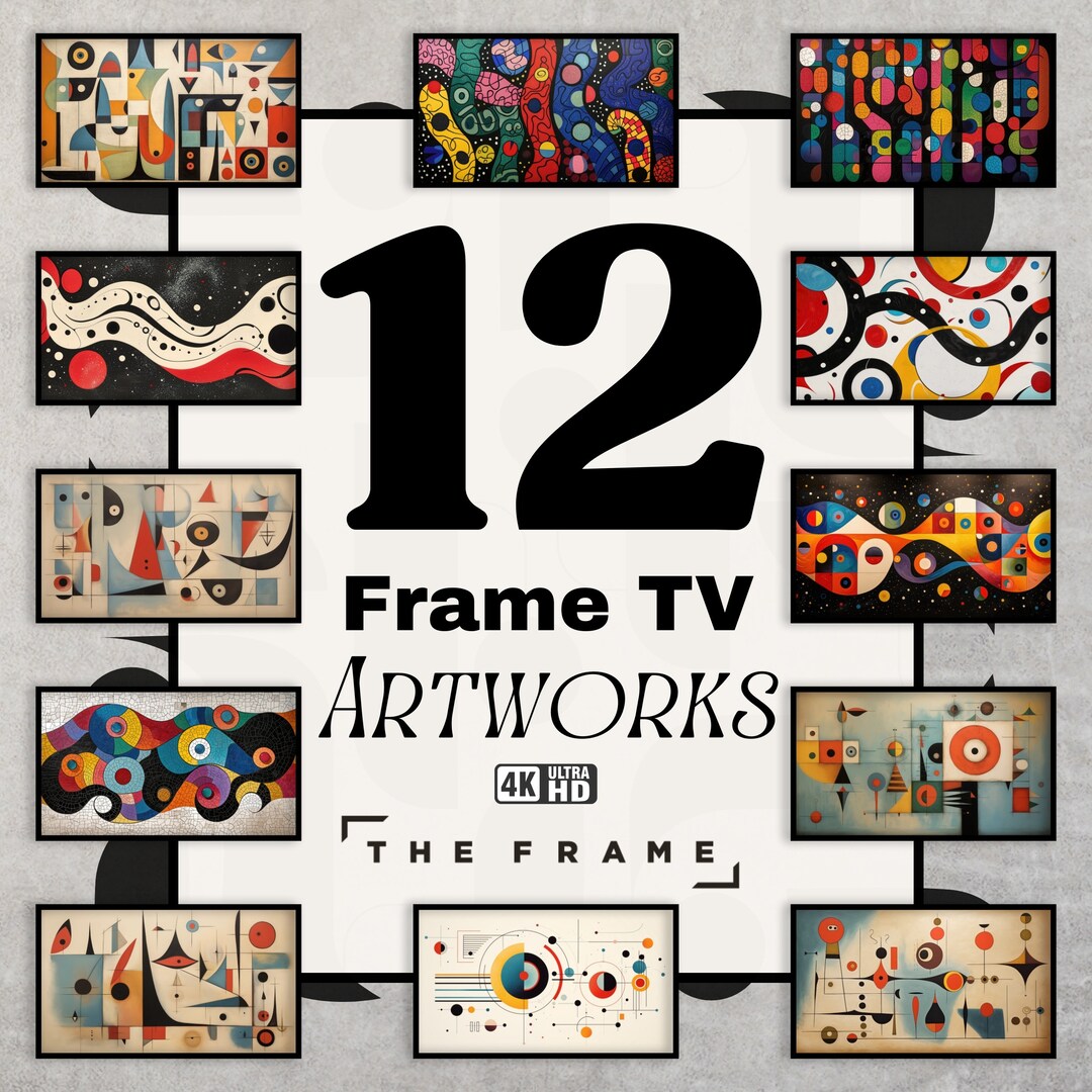 The Frame TV Art, Abstract Cubism, Colorful Vibrant Art Set, TV Art ...