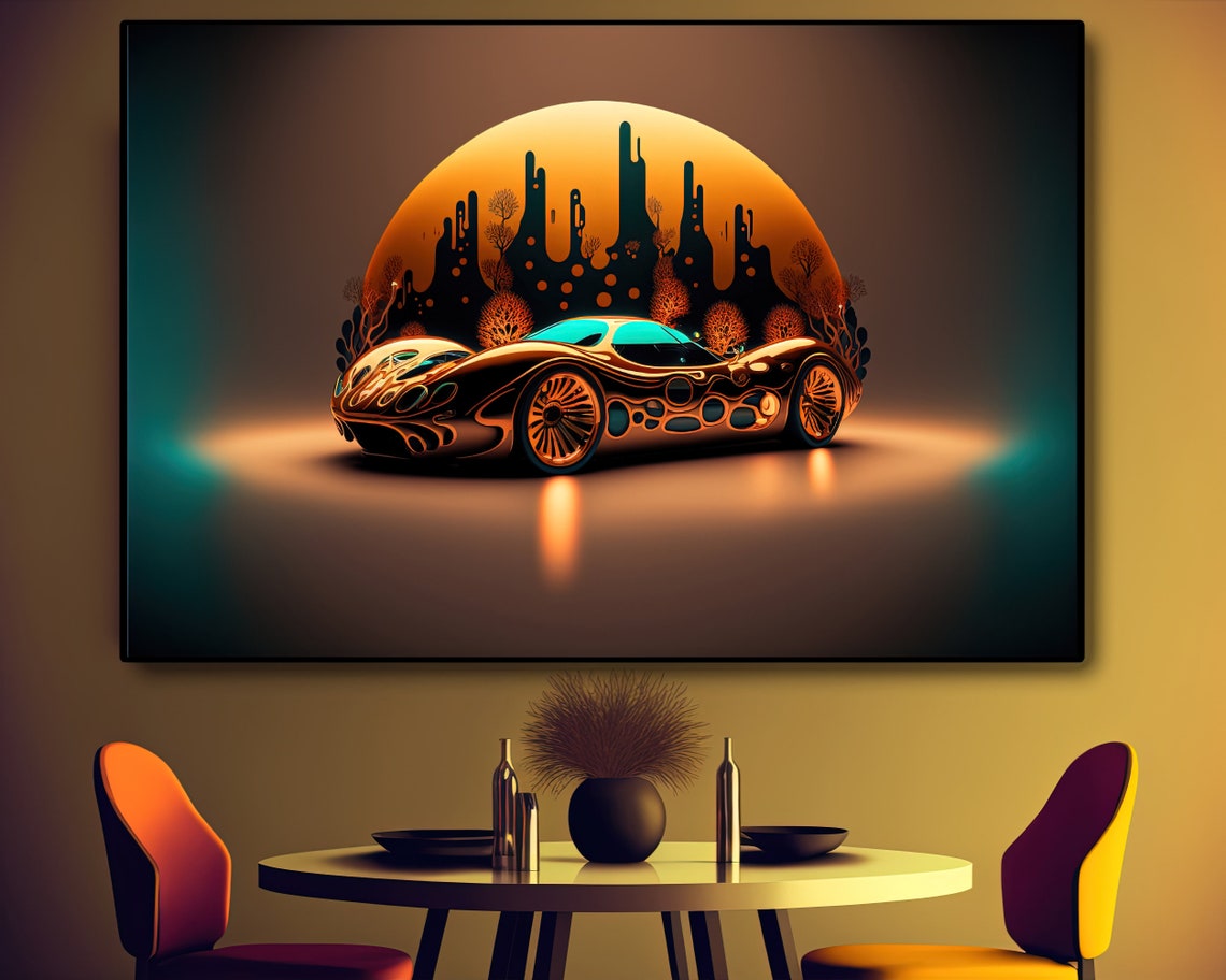 Printable Neon Wall Art Luxury Sport Car Garage Wall Art - Etsy