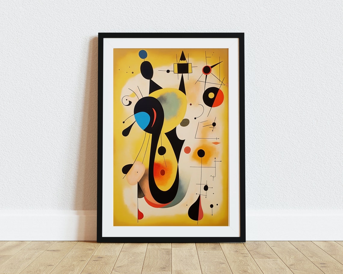 Miro Poster, Joan Miro Art Print, Abstract Surrealism, Miro Inspired ...