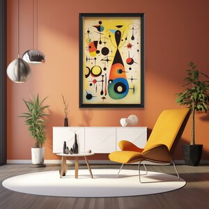 Miro Poster, Joan Miro Art Print, Abstract Surrealism, Miro Inspired ...