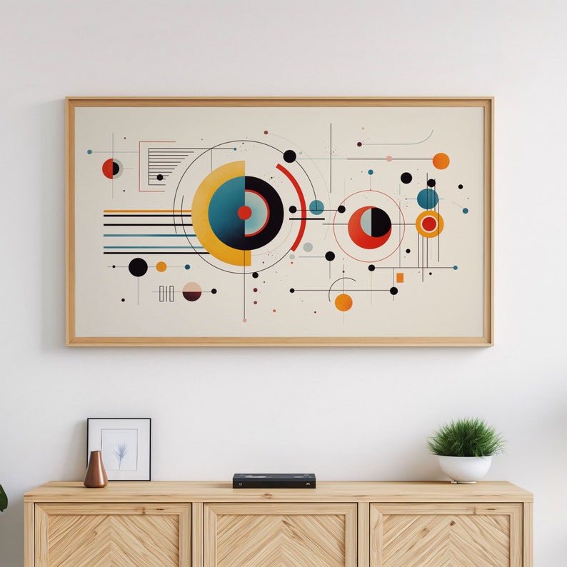 Frame TV Art, Abstract, Minimalist Wall Art, Samsung the Frame, Bauhaus ...
