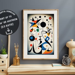 Miro Poster, Miro Inspired Printable Wall Art, Joan Miro Art Print ...