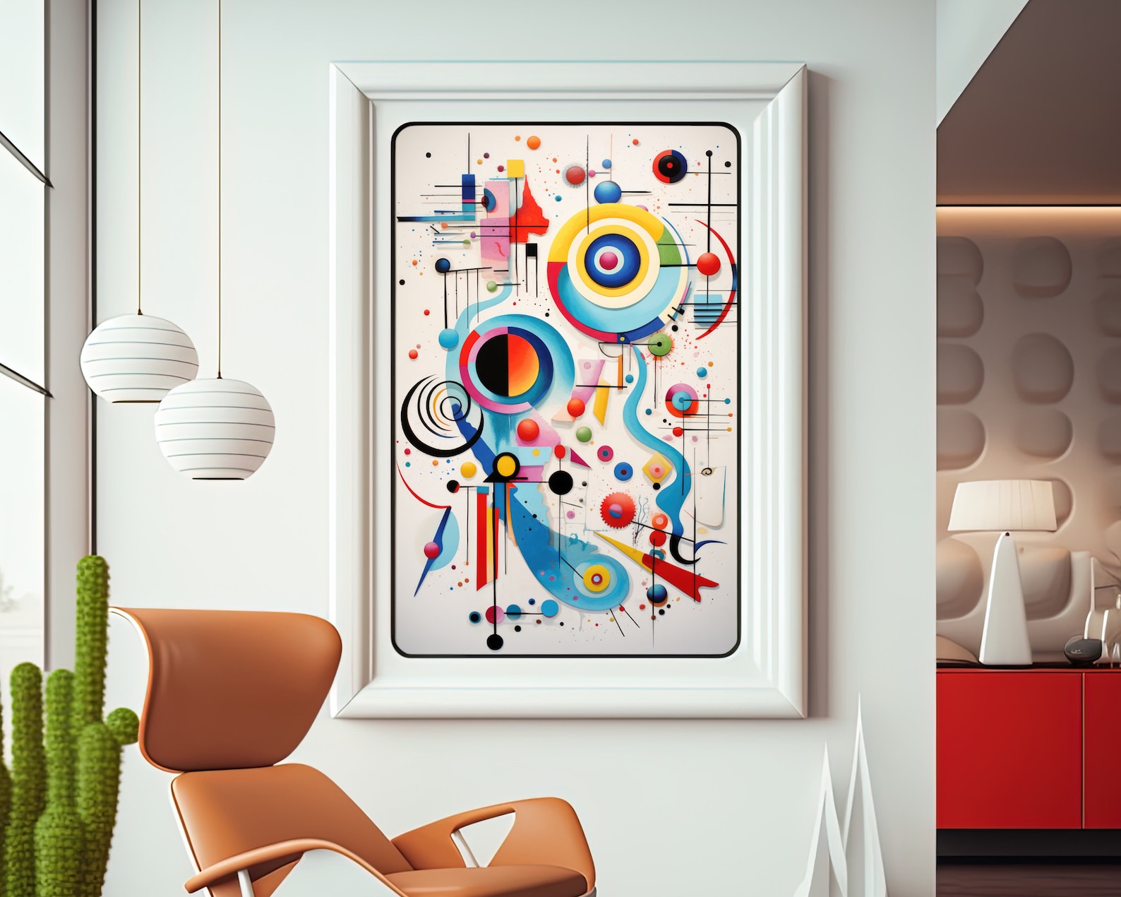 Kandinsky Art Print, Minimalist Poster, Colorful Kandinsky Inspired ...