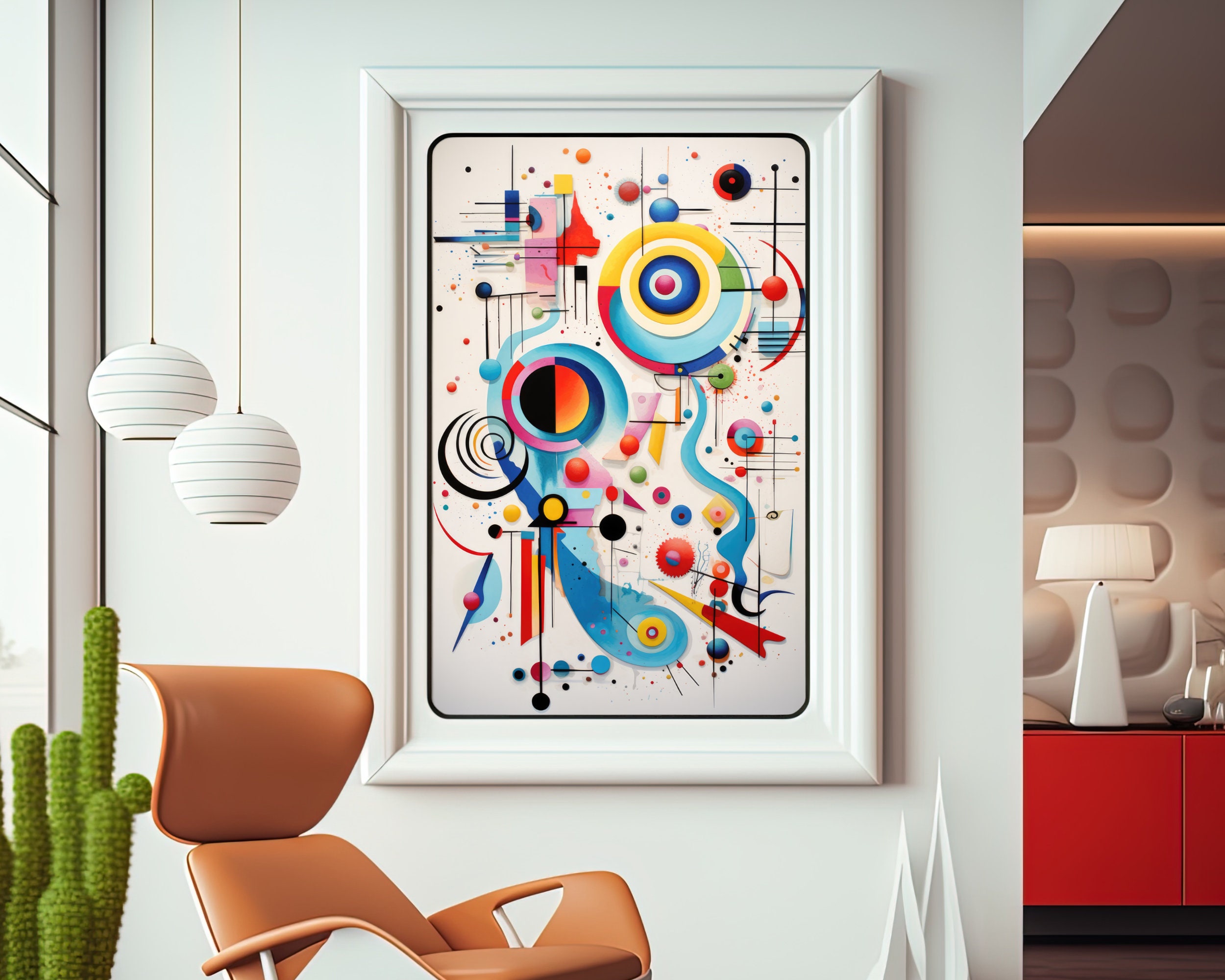 Kandinsky Art Print, Minimalist Poster, Colorful Kandinsky Inspired ...