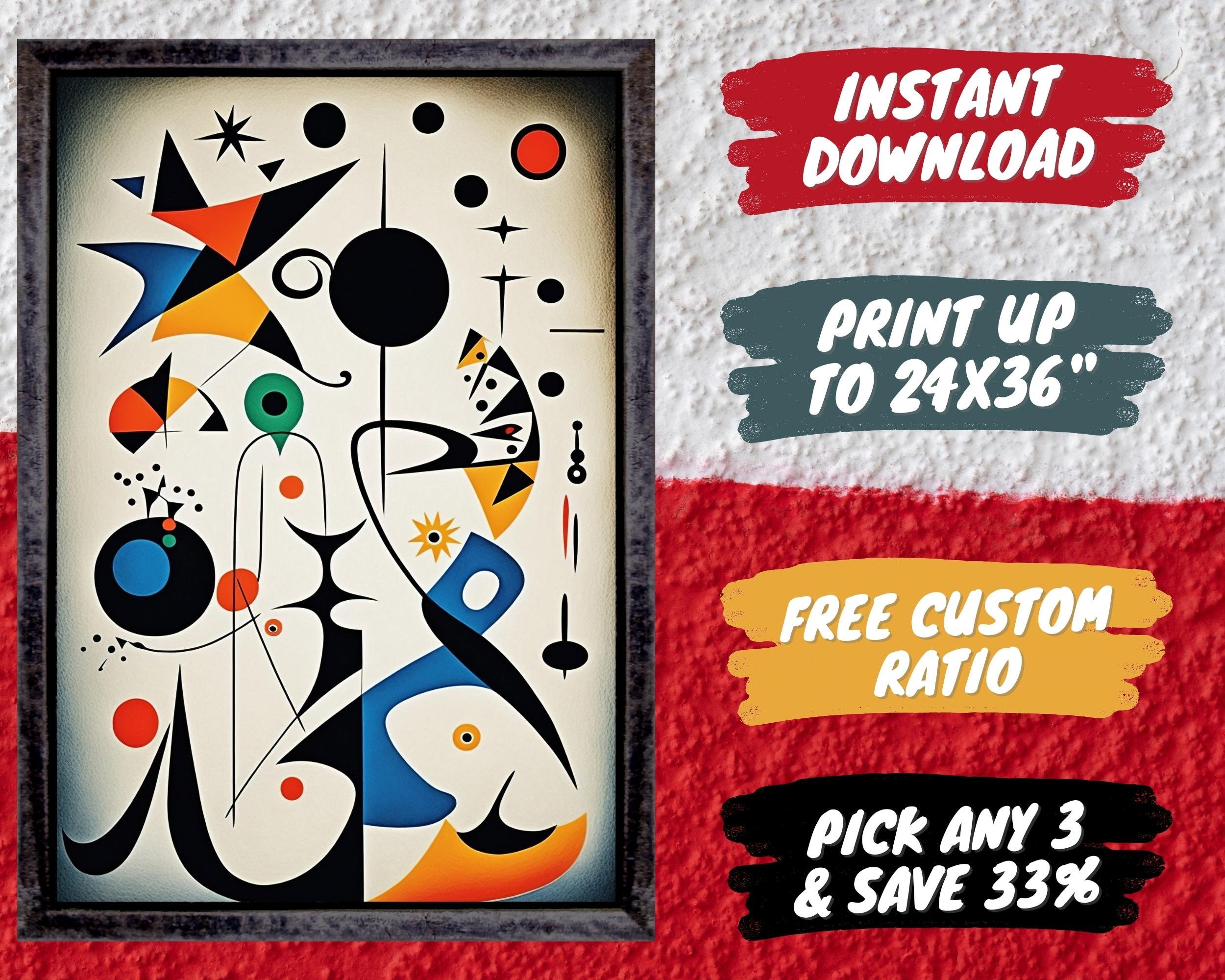 Joan Miro Art Print, Miro Poster, Miro Inspired Printable Wall Art ...