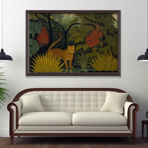 Henri Rousseau Art Print, Rousseau Inspired Printable Wall Art, Exotic ...