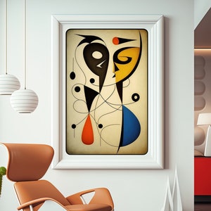 Picasso Meets Miro Printable Wall Art, Joan Miro Art Poster, Instant ...