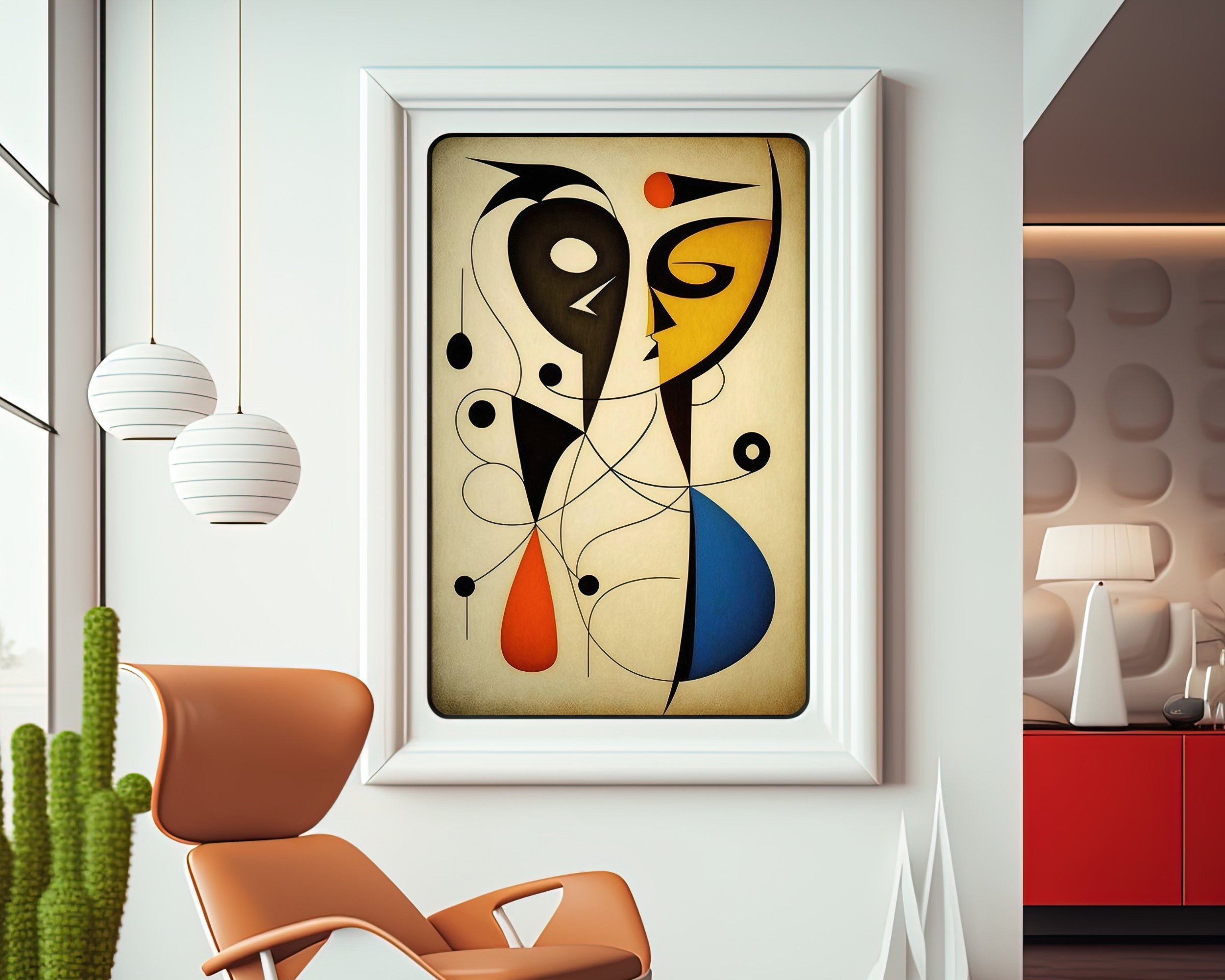 Picasso Meets Miro Printable Wall Art, Joan Miro Art Poster, Instant ...